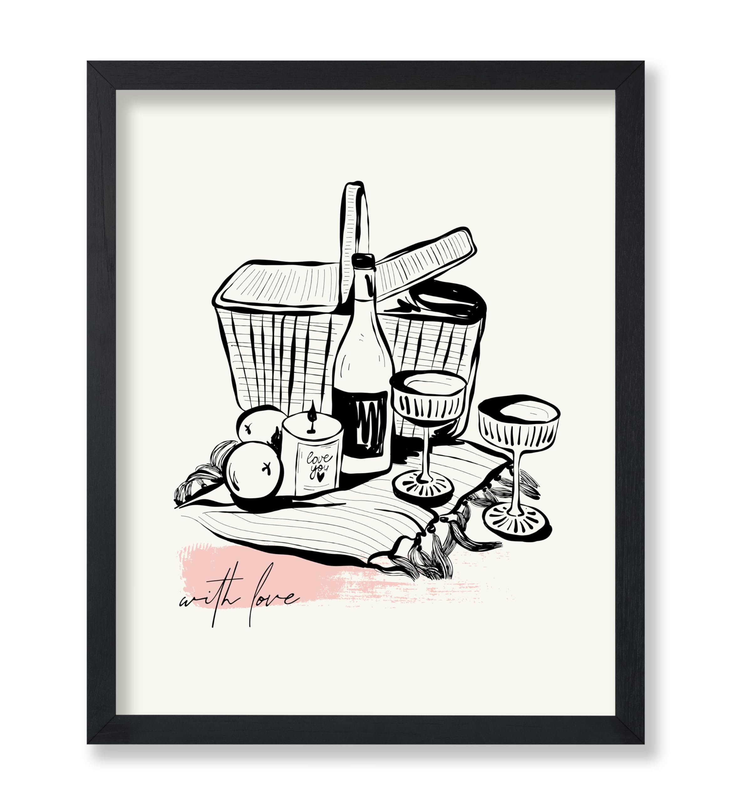 Poster Master Picnic Basket Poster - Retro Picnic Print - Food & Drink ...