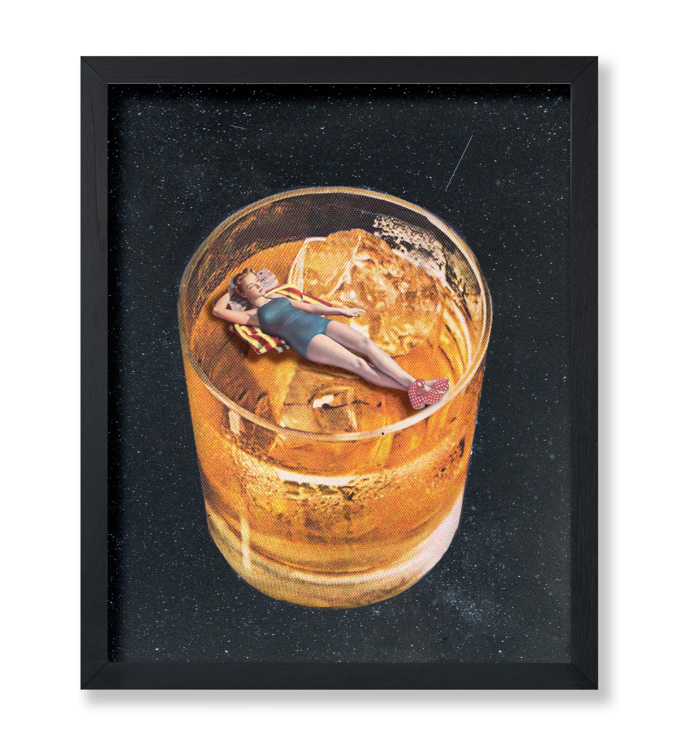 Poster Master Pin Up Girl on Whiskey Poster - Retro Alcohol Print ...