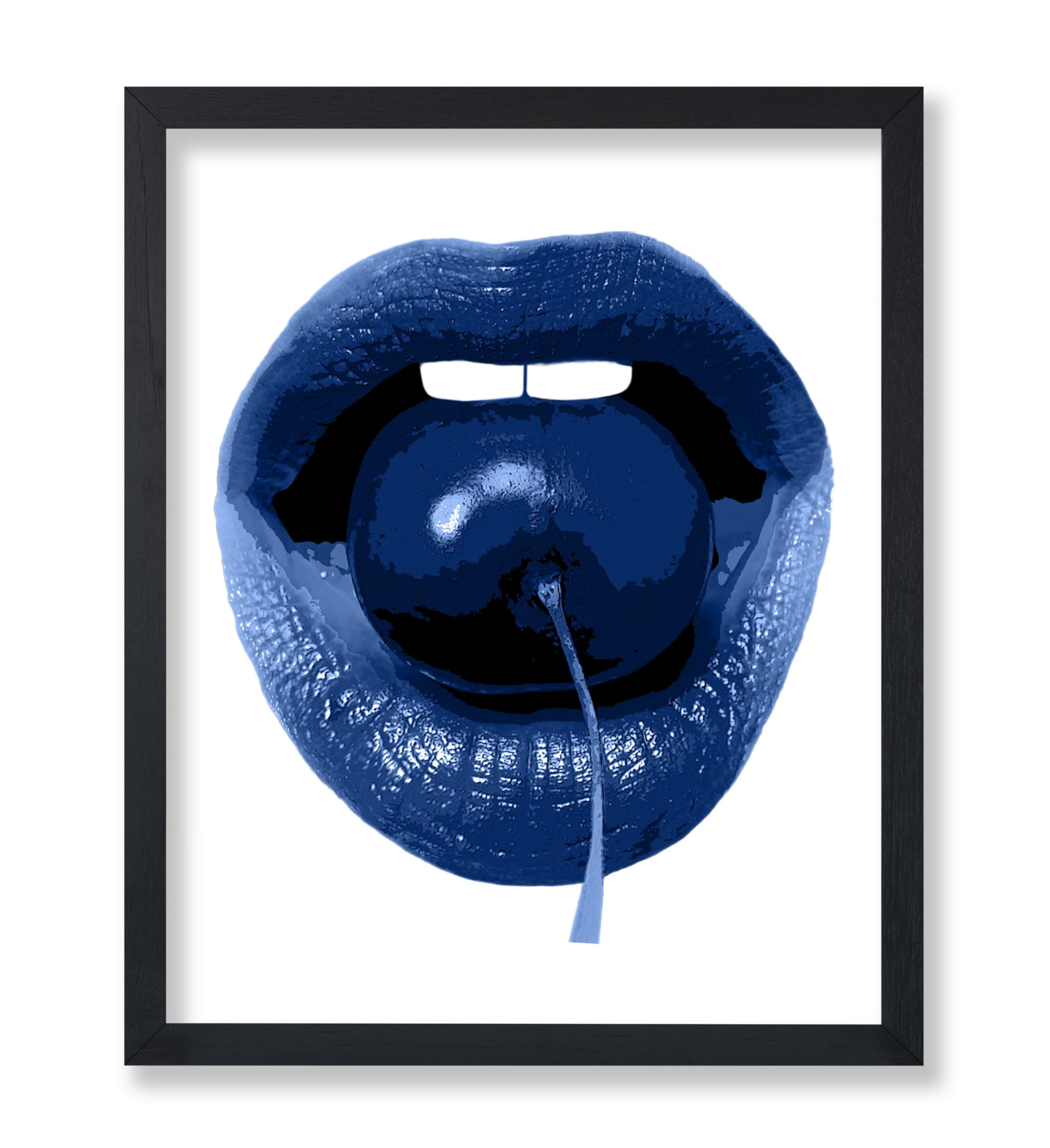 Poster Master Pink Cherry Poster - Retro Lips Print - Funky Art ...