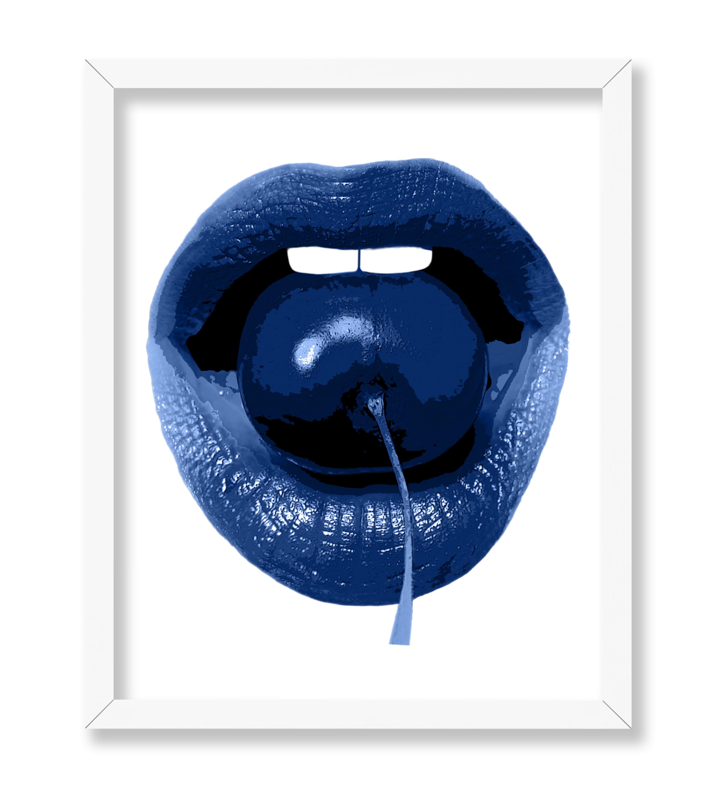 Poster Master Pink Cherry Poster - Retro Lips Print - Funky Art ...