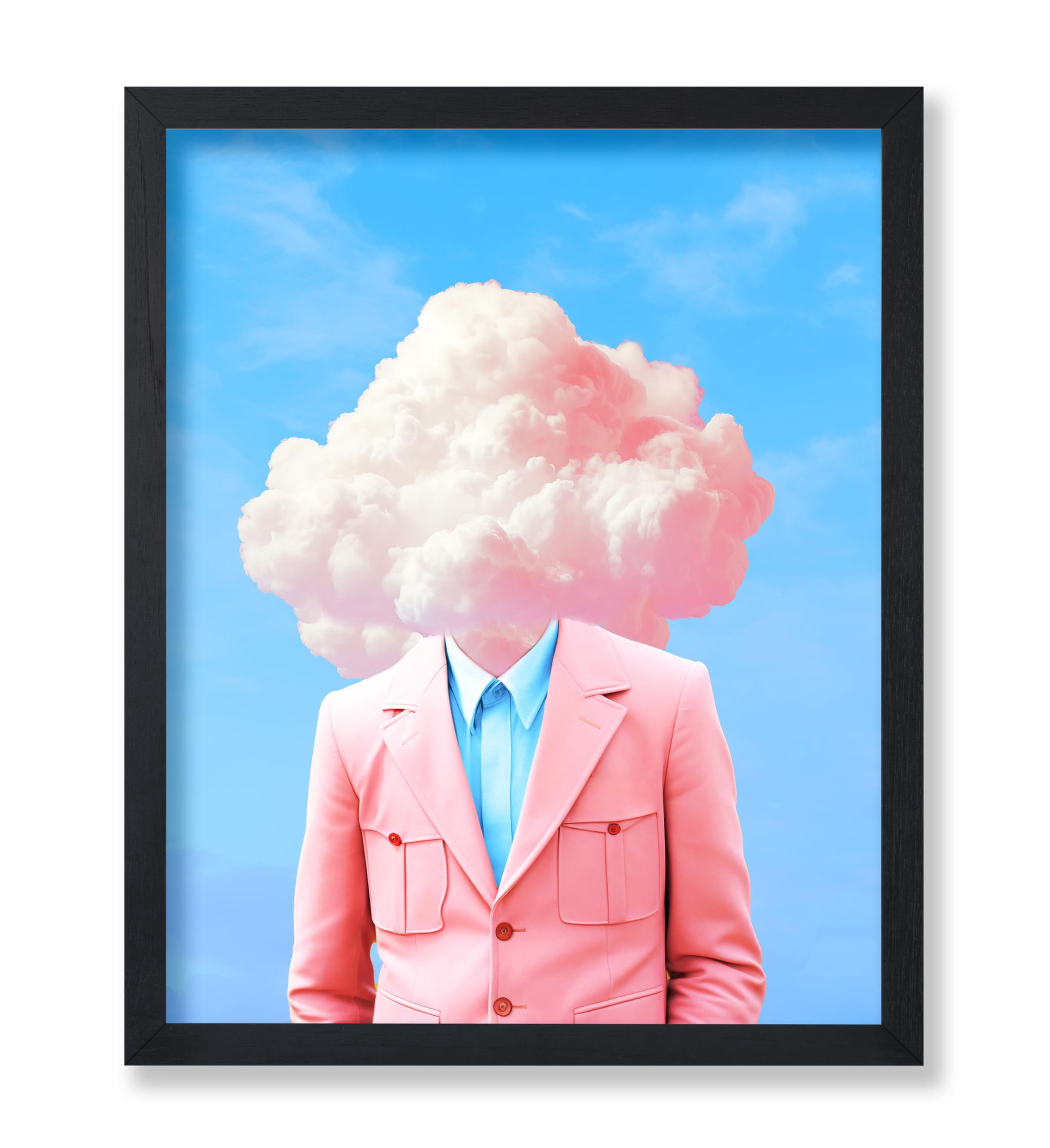 Poster Master Pink Cloud Poster - Gentleman Print - Collage Art - Chic ...