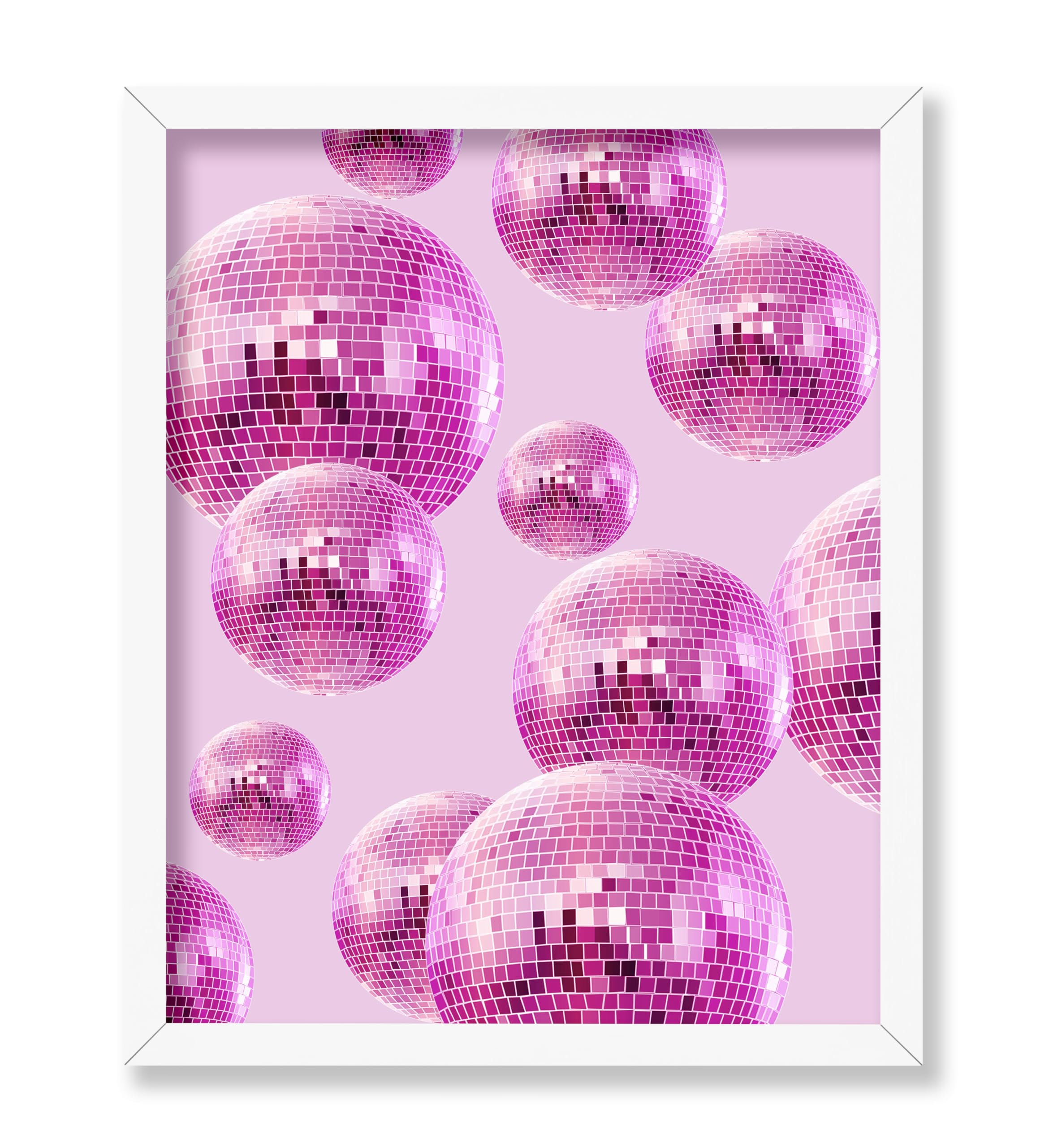 Poster Master Pink Disco Ball Poster - Retro Disco Balls Print - Disco ...
