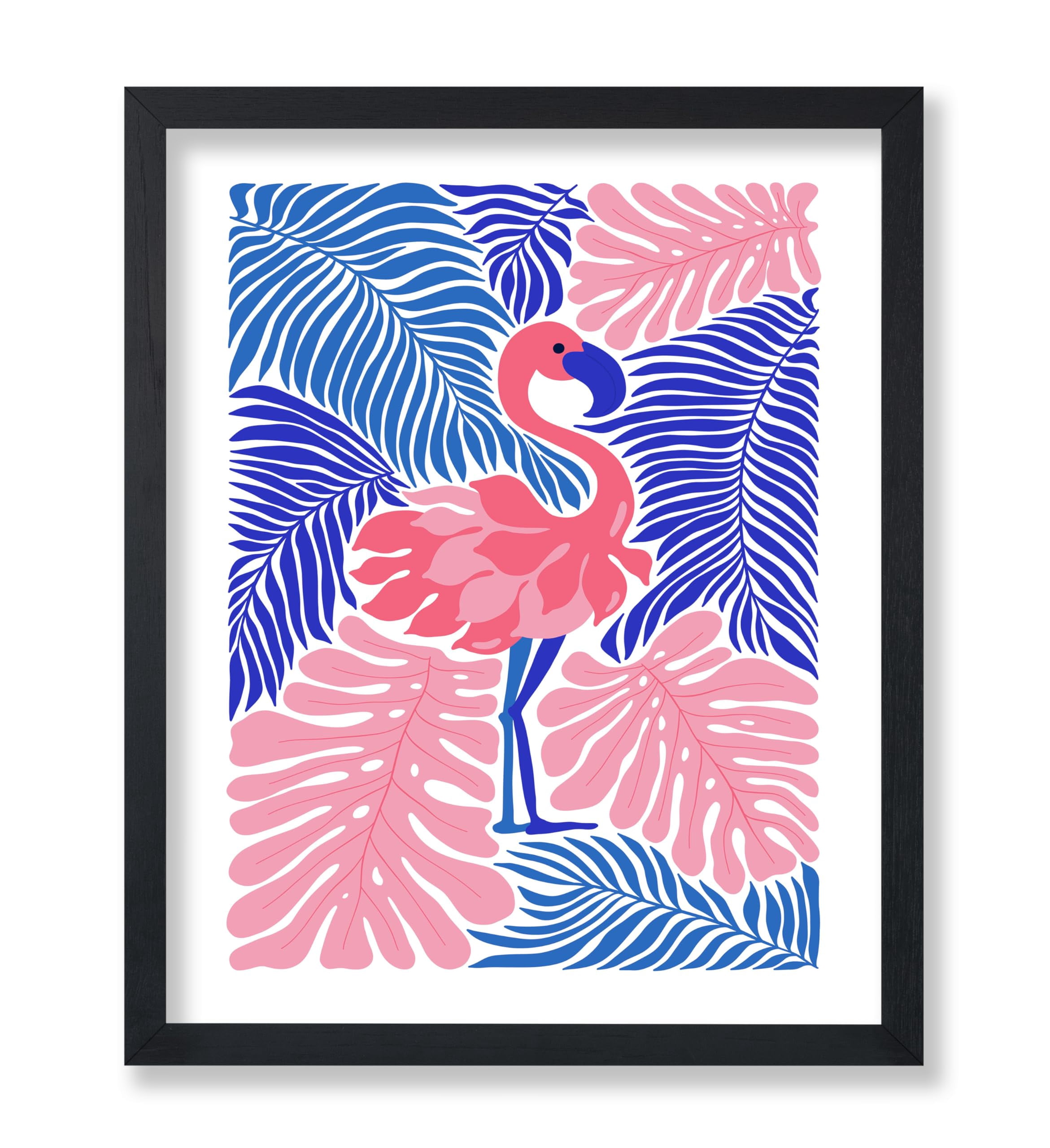 Poster Master Pink Flamingo Poster - Retro Floral Print - Tropical Art ...