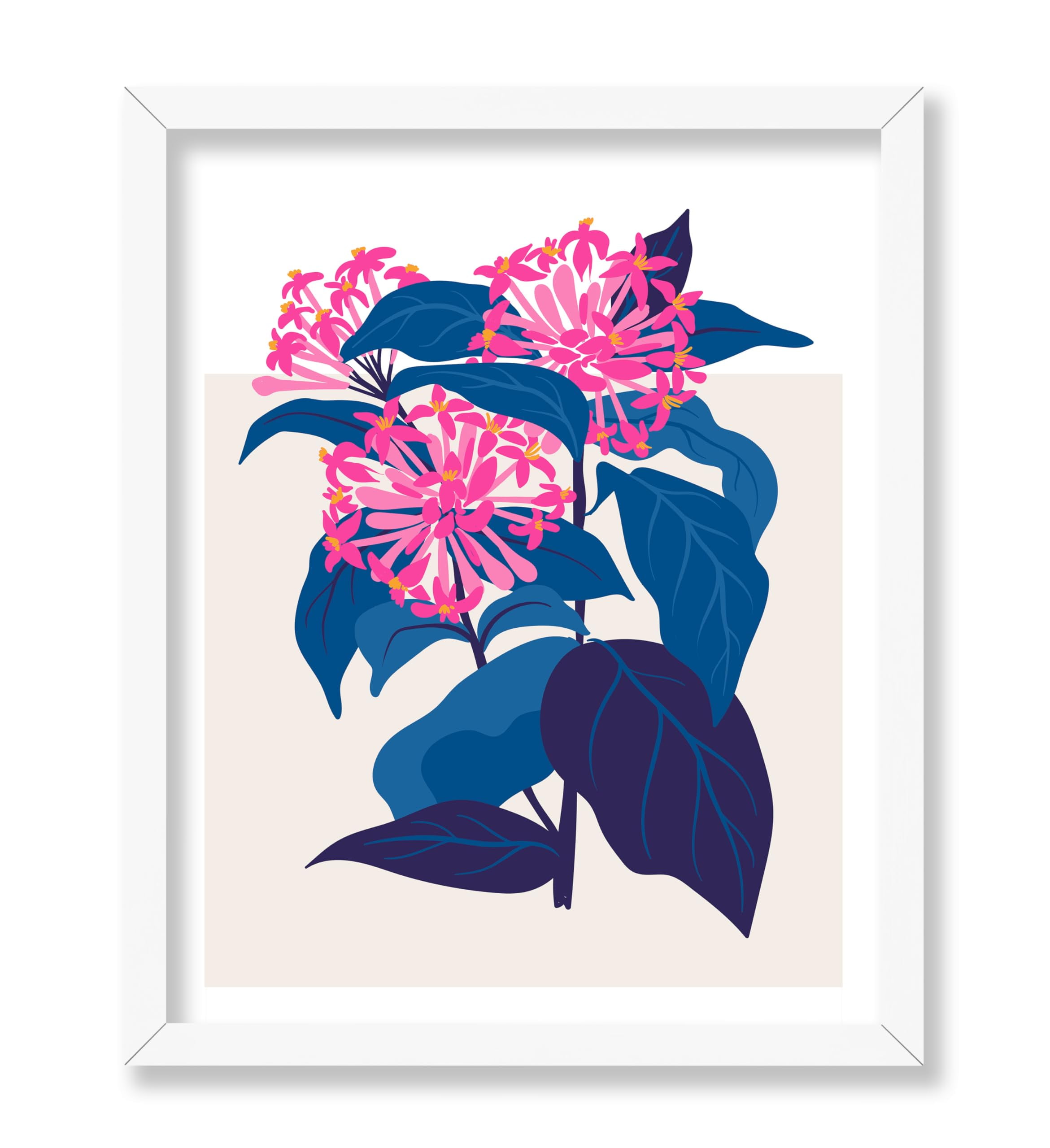 Poster Master Pink Flower Poster - Retro Floral Print - Modern Art ...