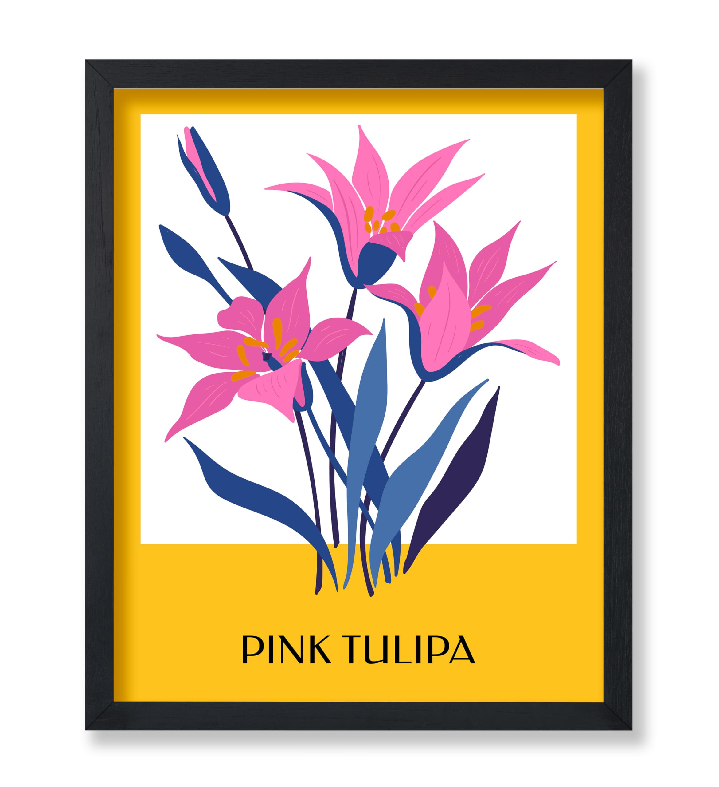 Poster Master Pink Tulips Poster - Retro Flower Print - Trendy Art ...