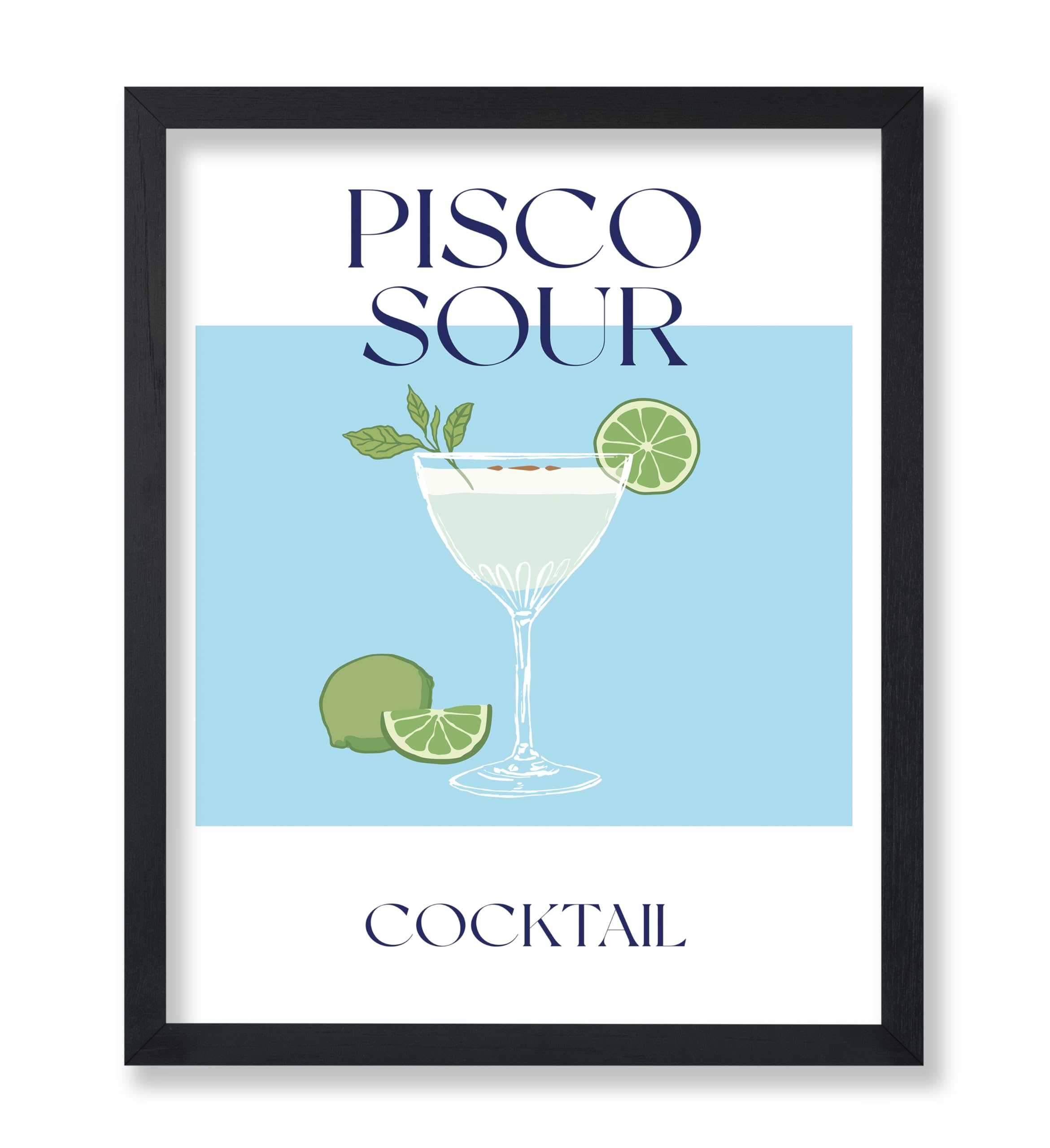 Poster Master Pisco Sour Poster - Retro Cocktail Print - Alcohol Art - Bartender Art - Bar Cart ...