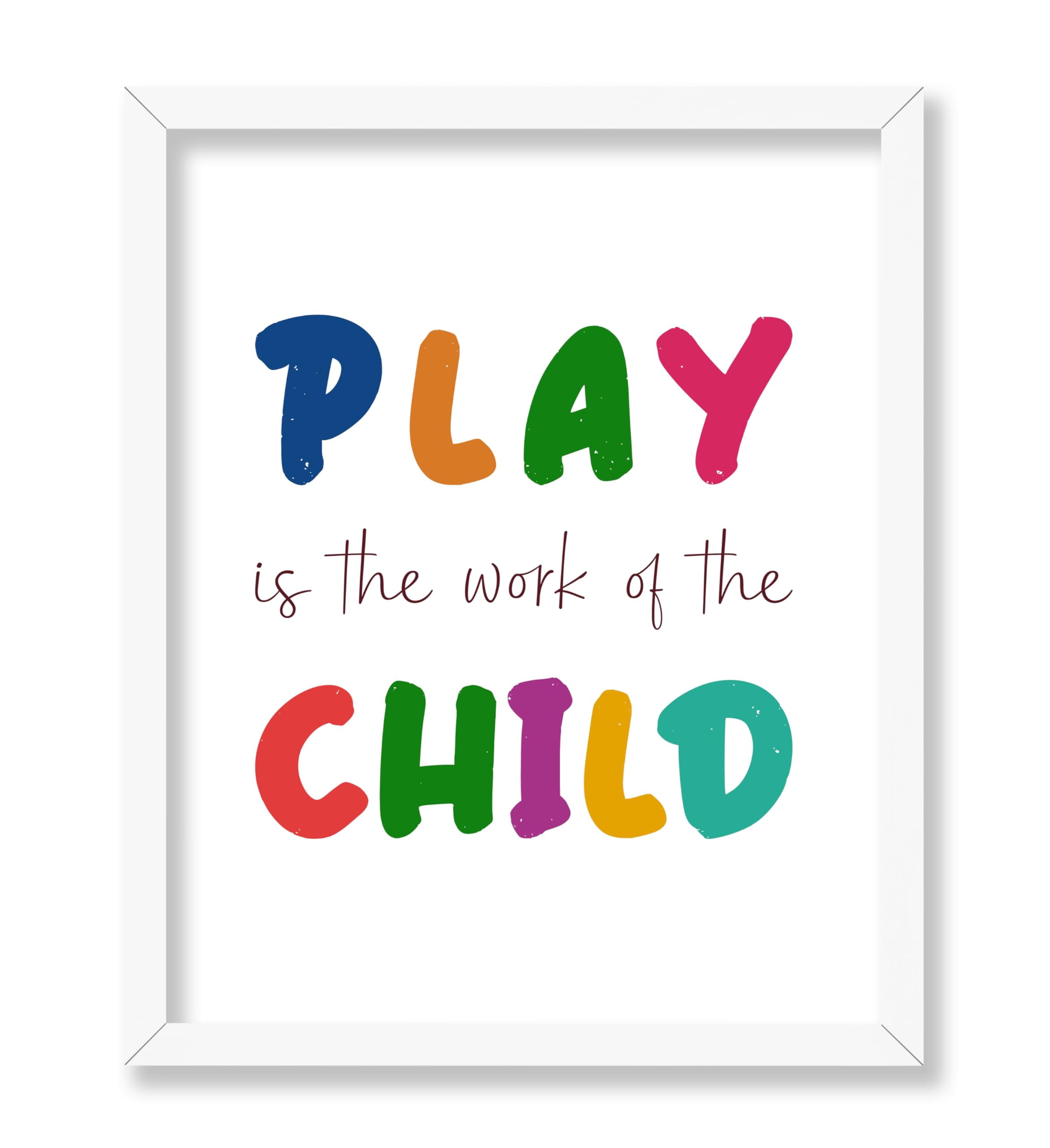 Poster Master Play Is The Work Of The Child Poster - Typography Print ...