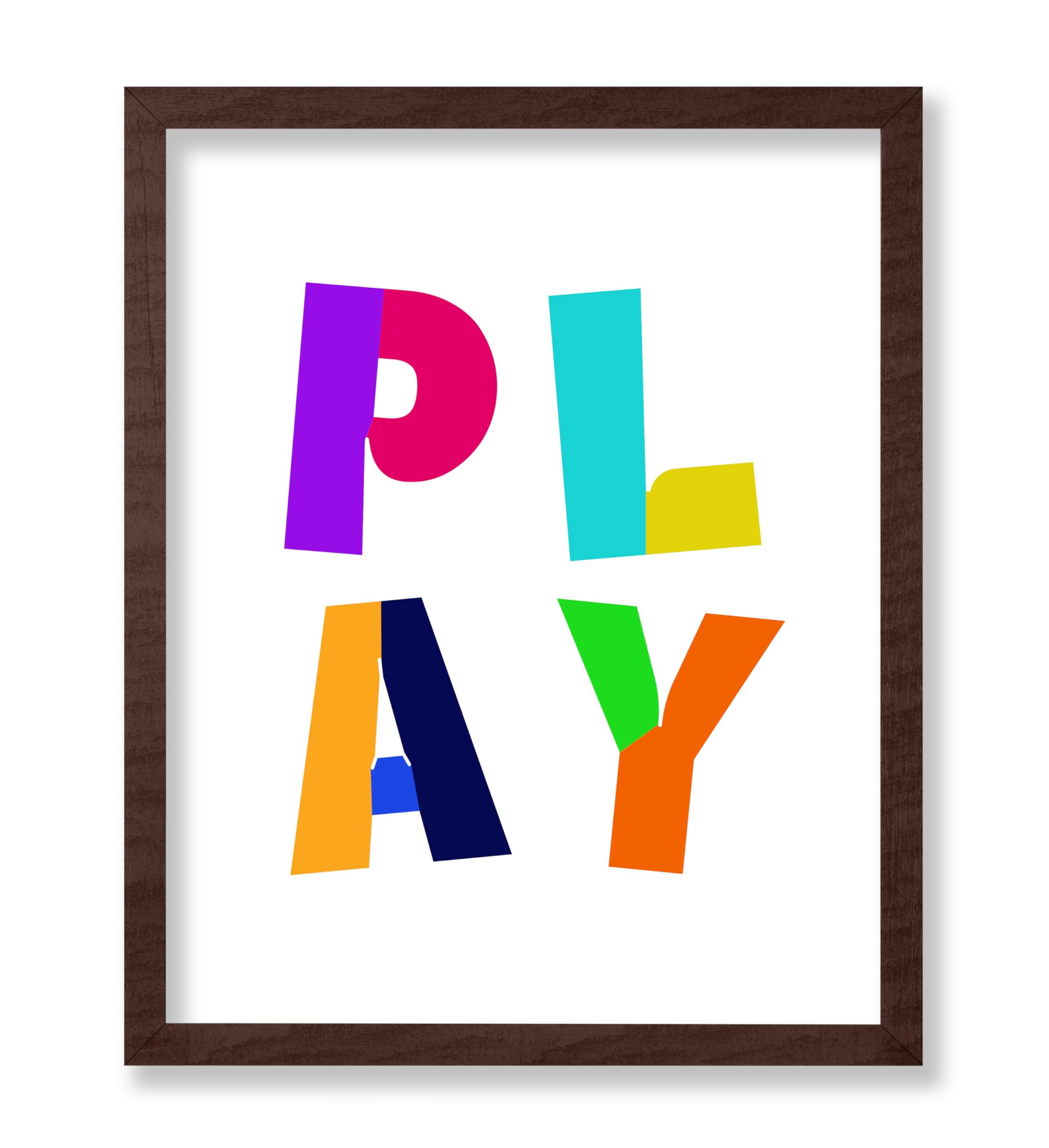 Poster Master Play Poster - Typography Print - Rainbow Art - Kid's Art ...