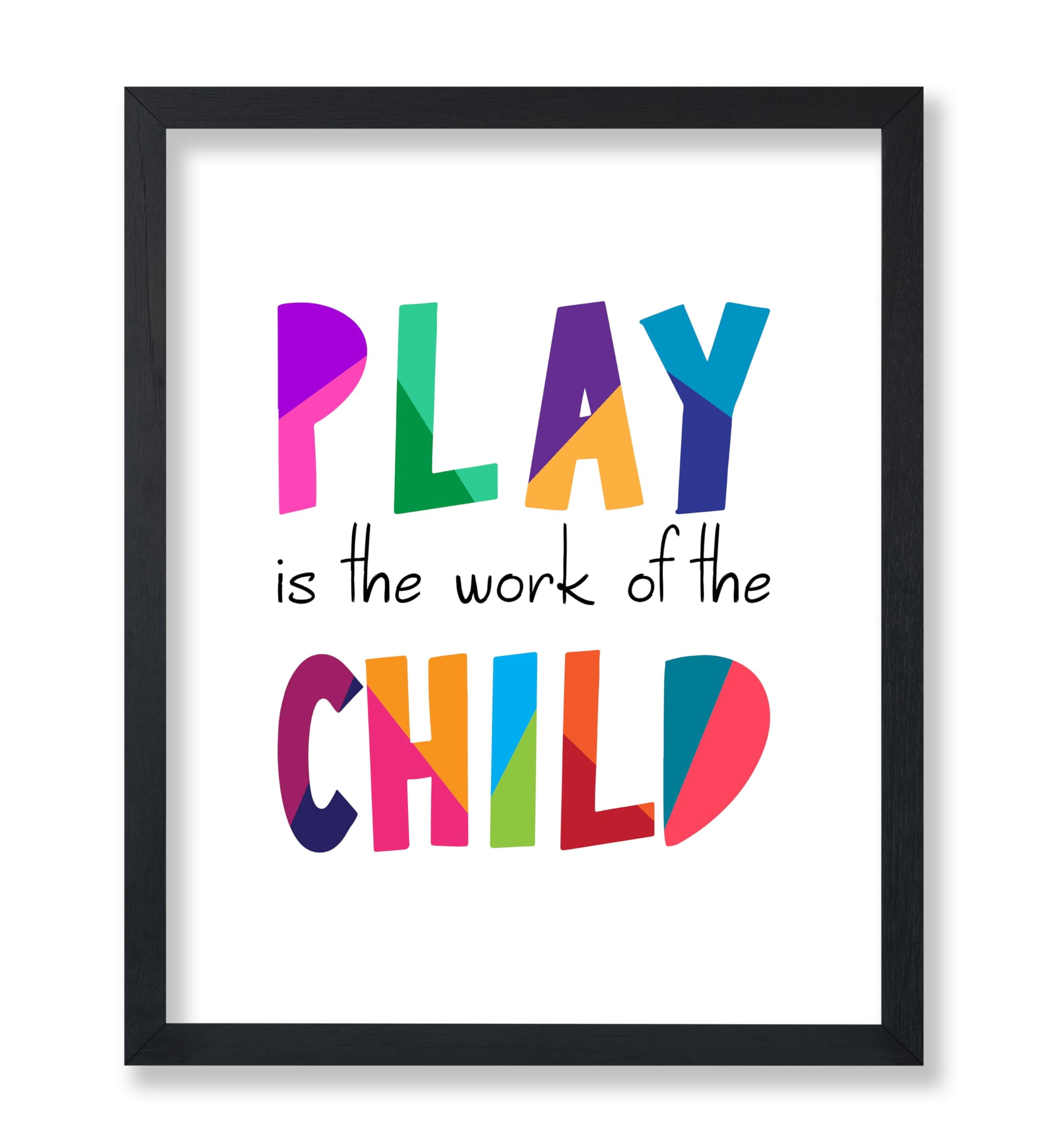 Poster Master Play Is The Work Of The Child Poster - Typography Print ...