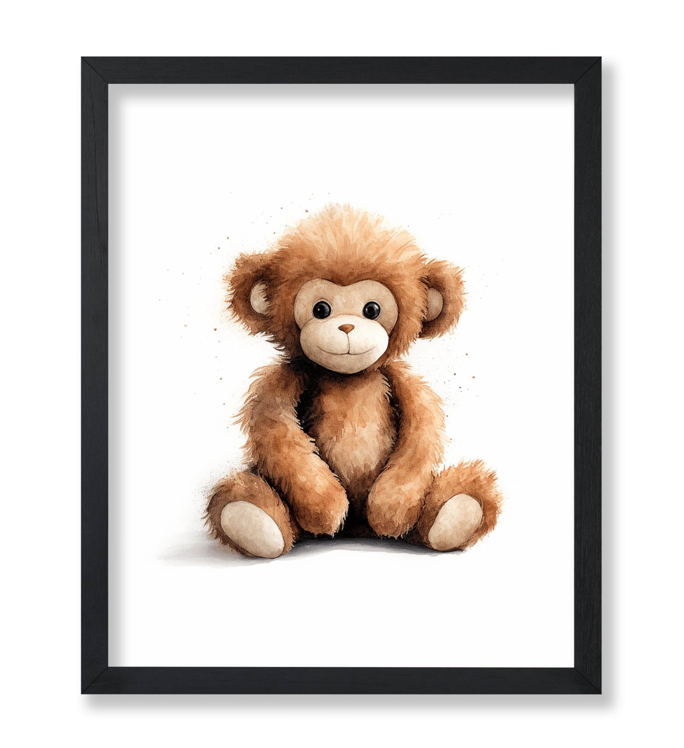 Poster Master Plush Monkey Poster - Cute Baby Monkey Print - Monkey Art ...
