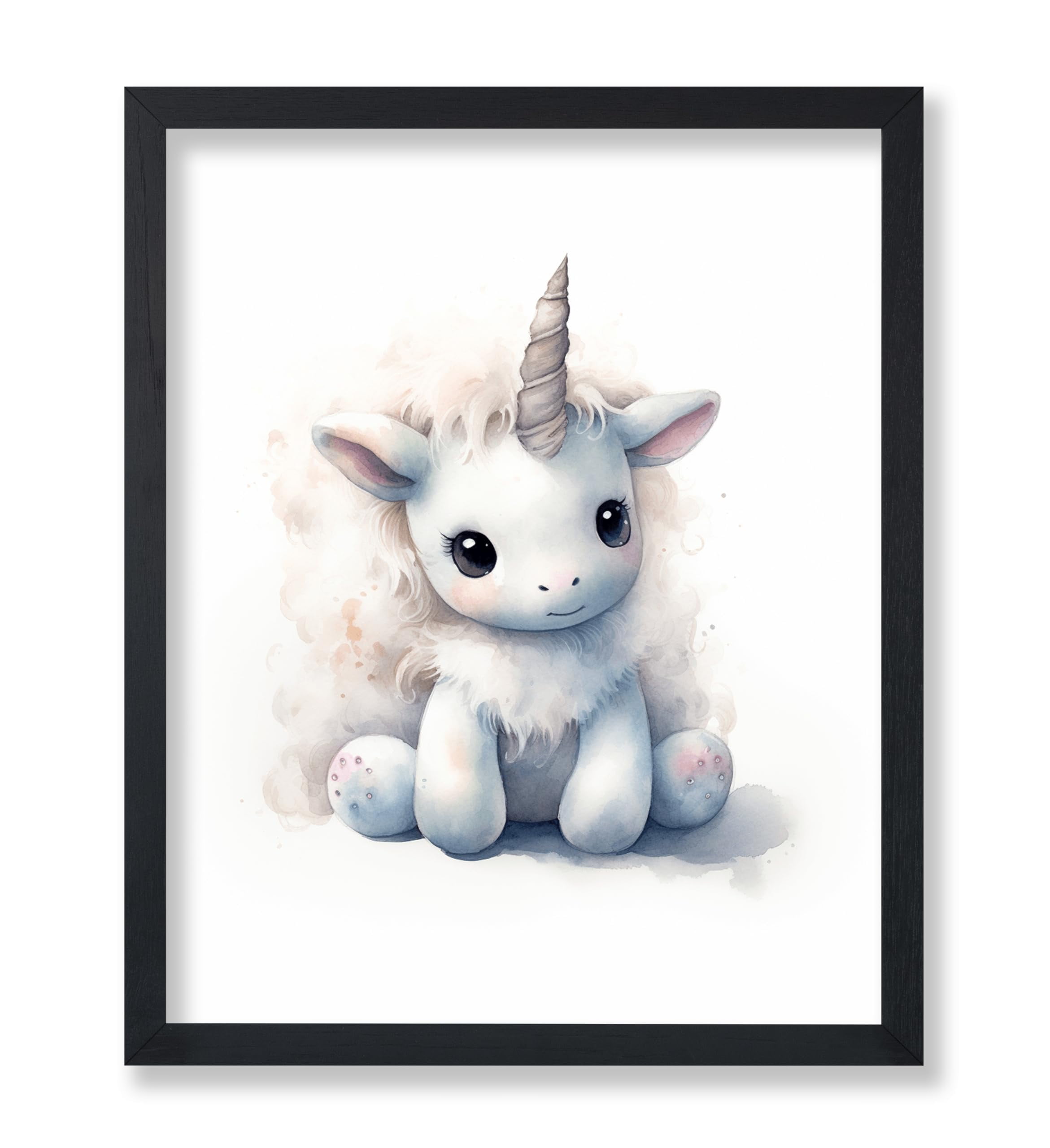 Poster Master Plush Unicorn Poster - Cute Baby Unicorn Print - Unicorn ...