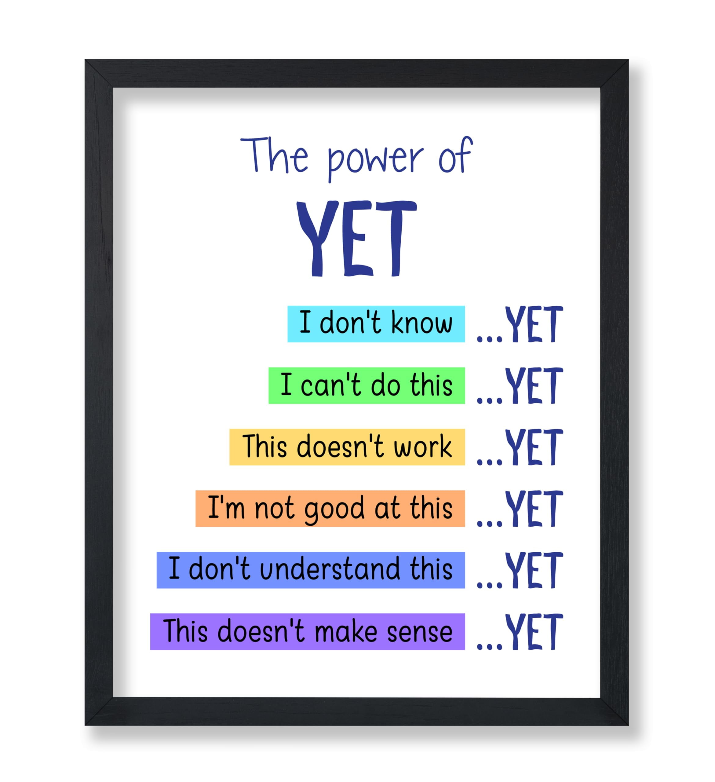 Poster Master The Power of Yet Poster - Typography Print - Educational ...