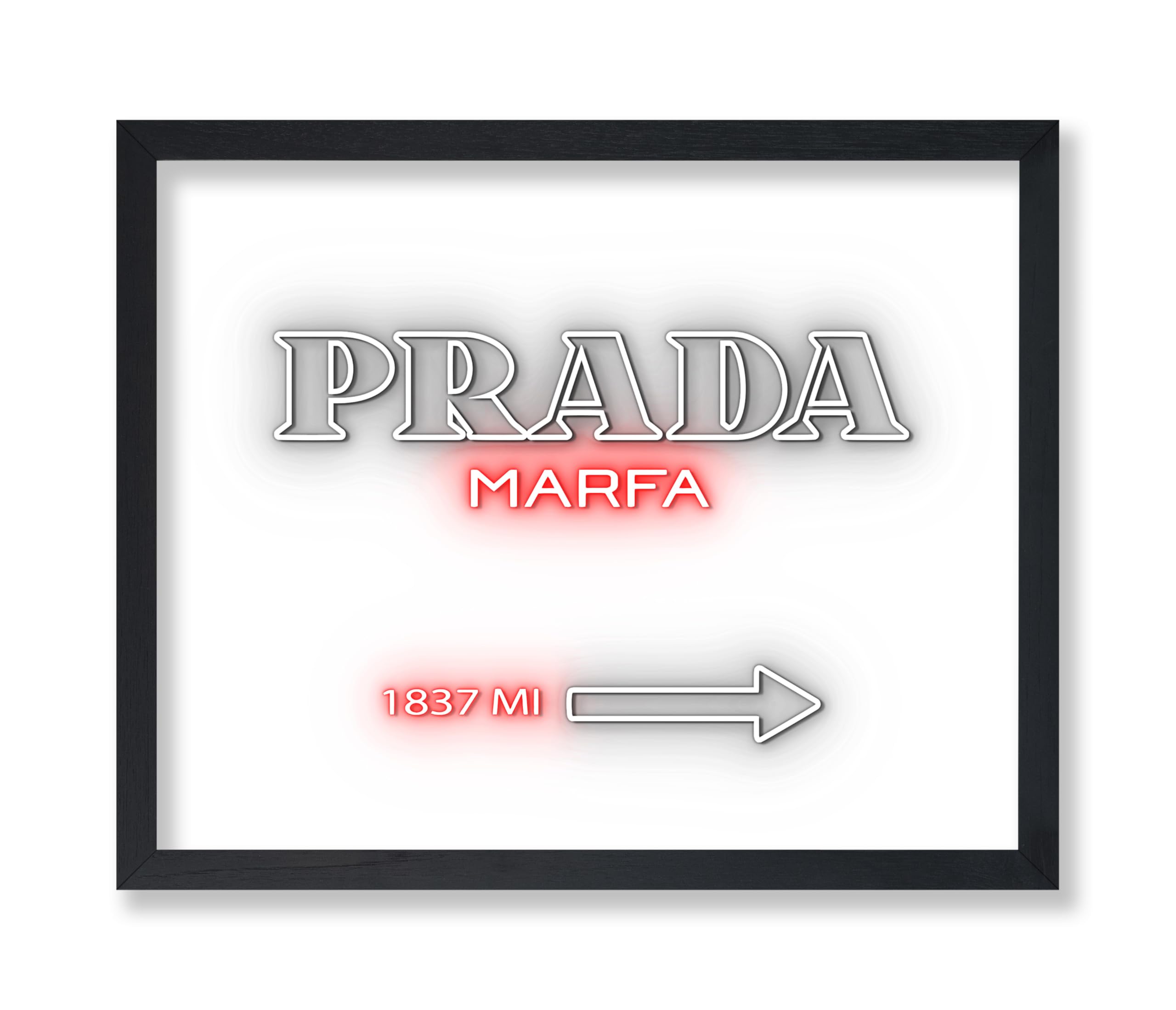 Poster Master Prada Poster - Neon Prada Sign Print - Fashion Art - Glam ...