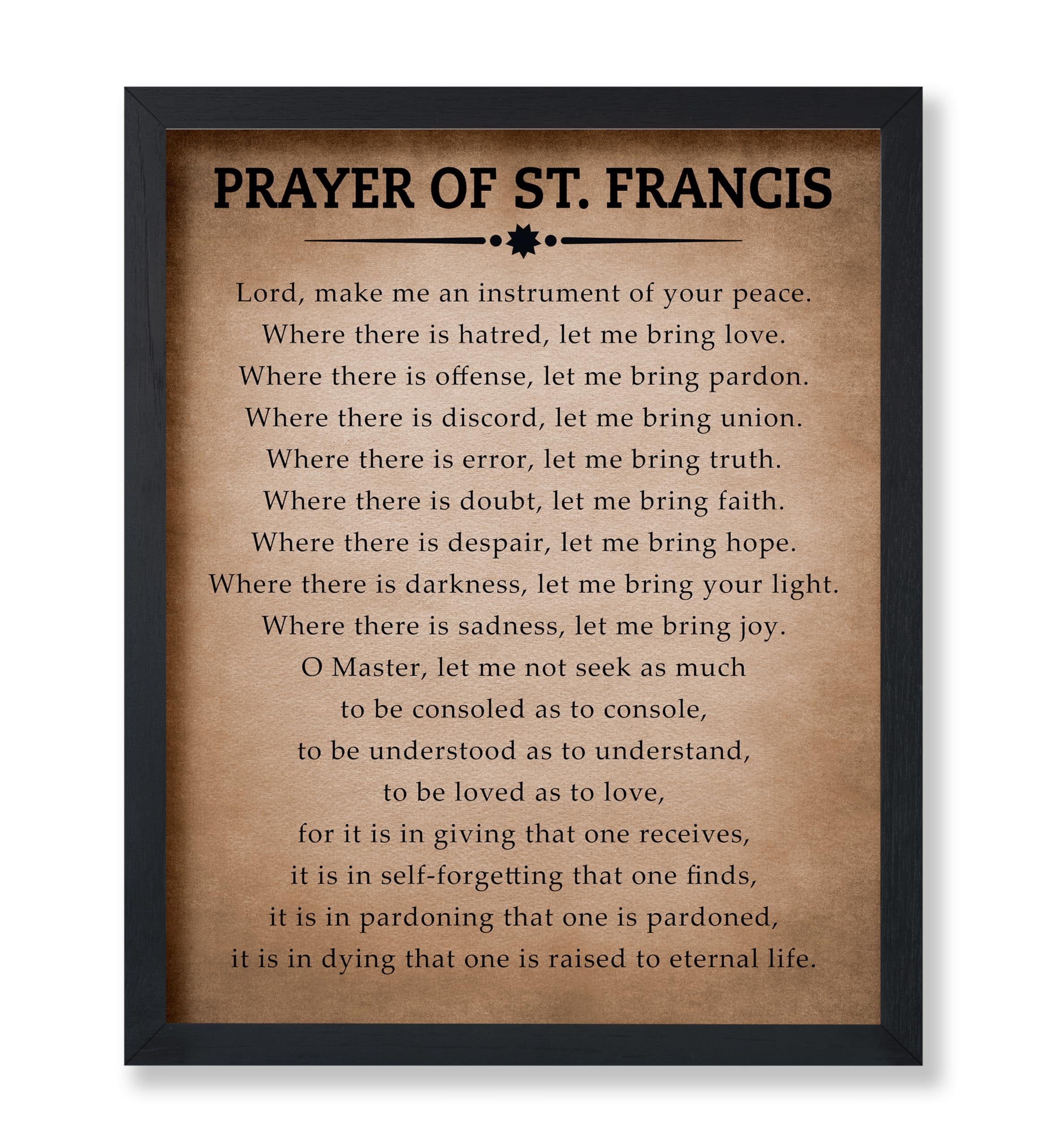 Poster Master Prayer of Saint Francis Poster - Instrument of your Peace ...