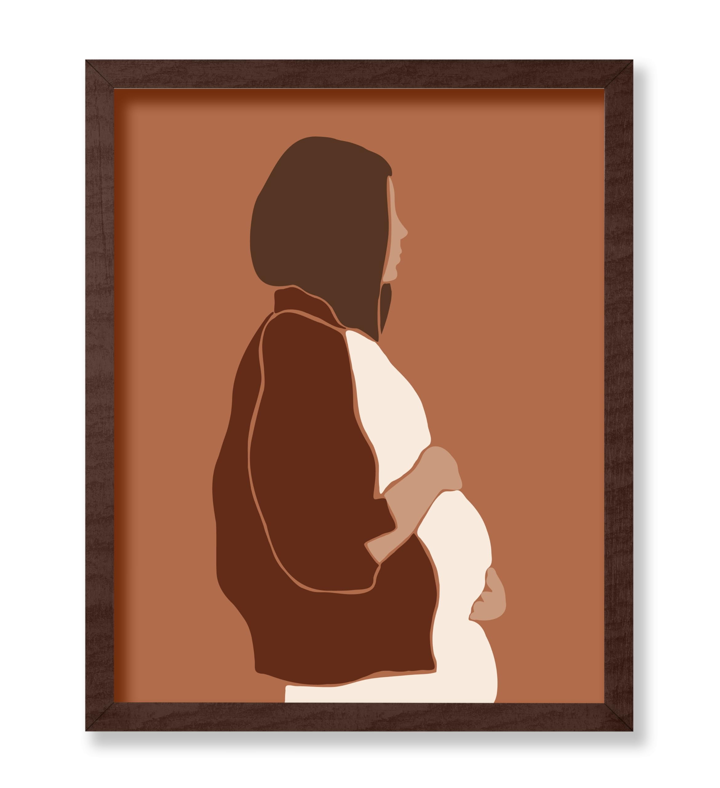 Poster Master Pregnant Lady Poster - Retro Faceless Print - Mother's ...