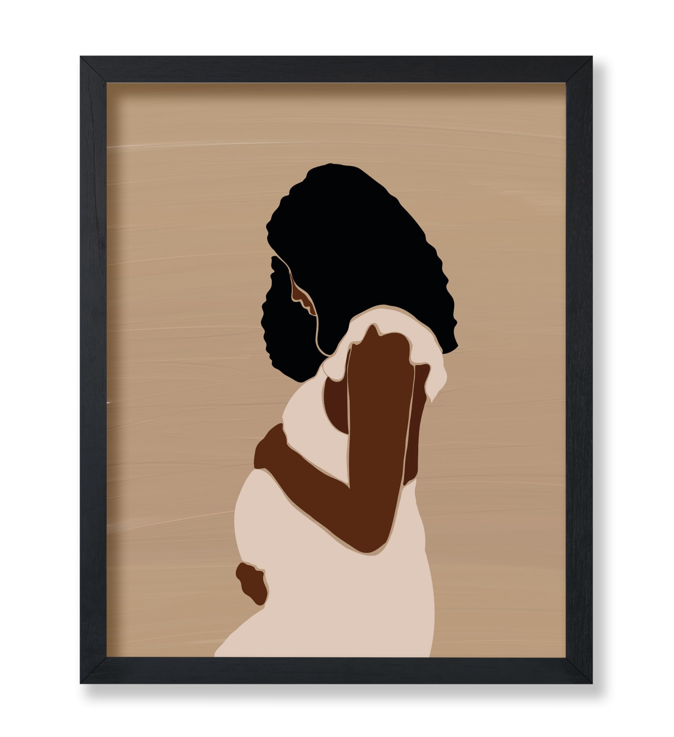 Poster Master Pregnant Lady Poster - Retro Woman In White Dress Print ...