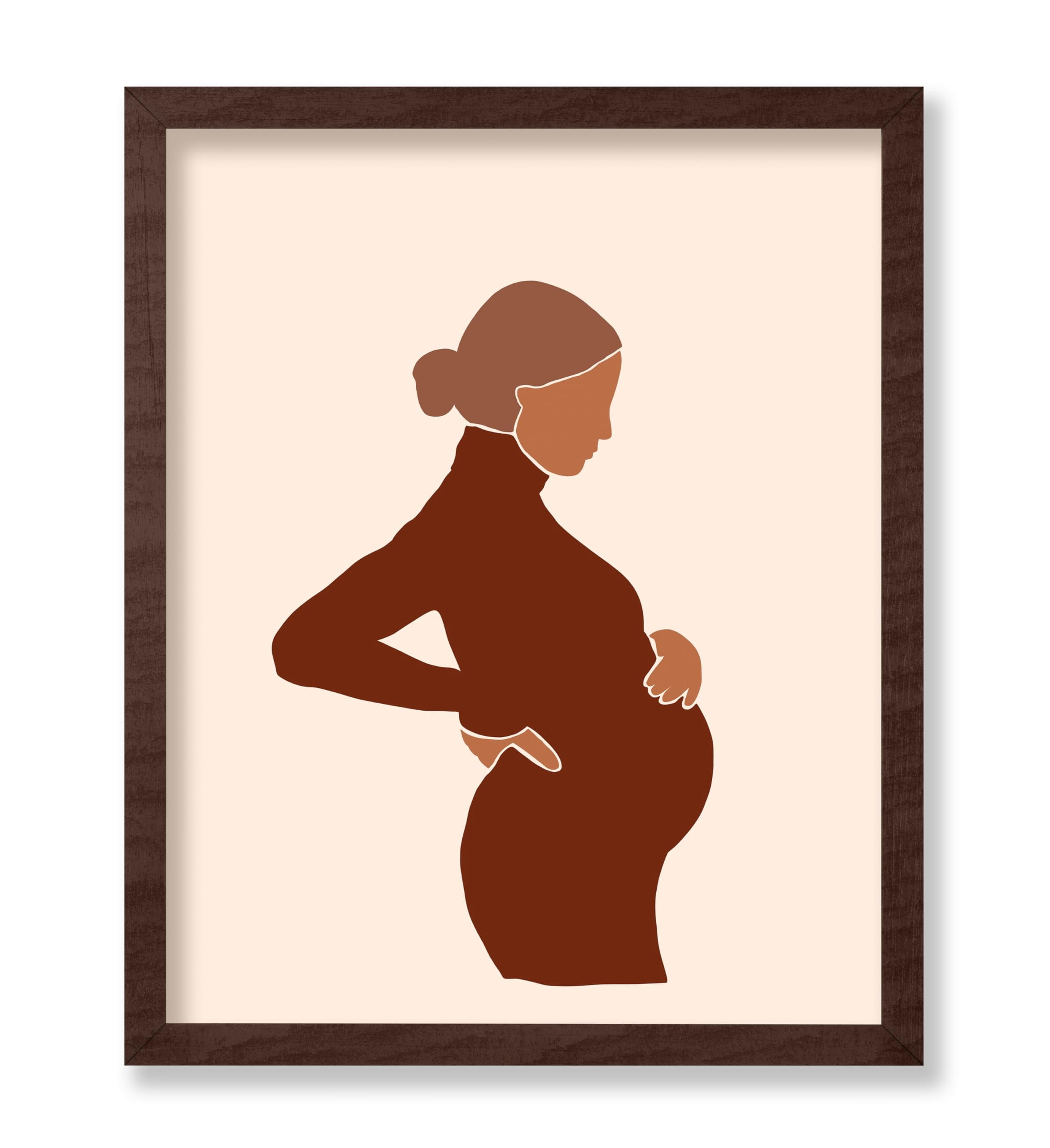 Poster Master Pregnant Woman Poster - Retro Faceless Print - Mother's ...