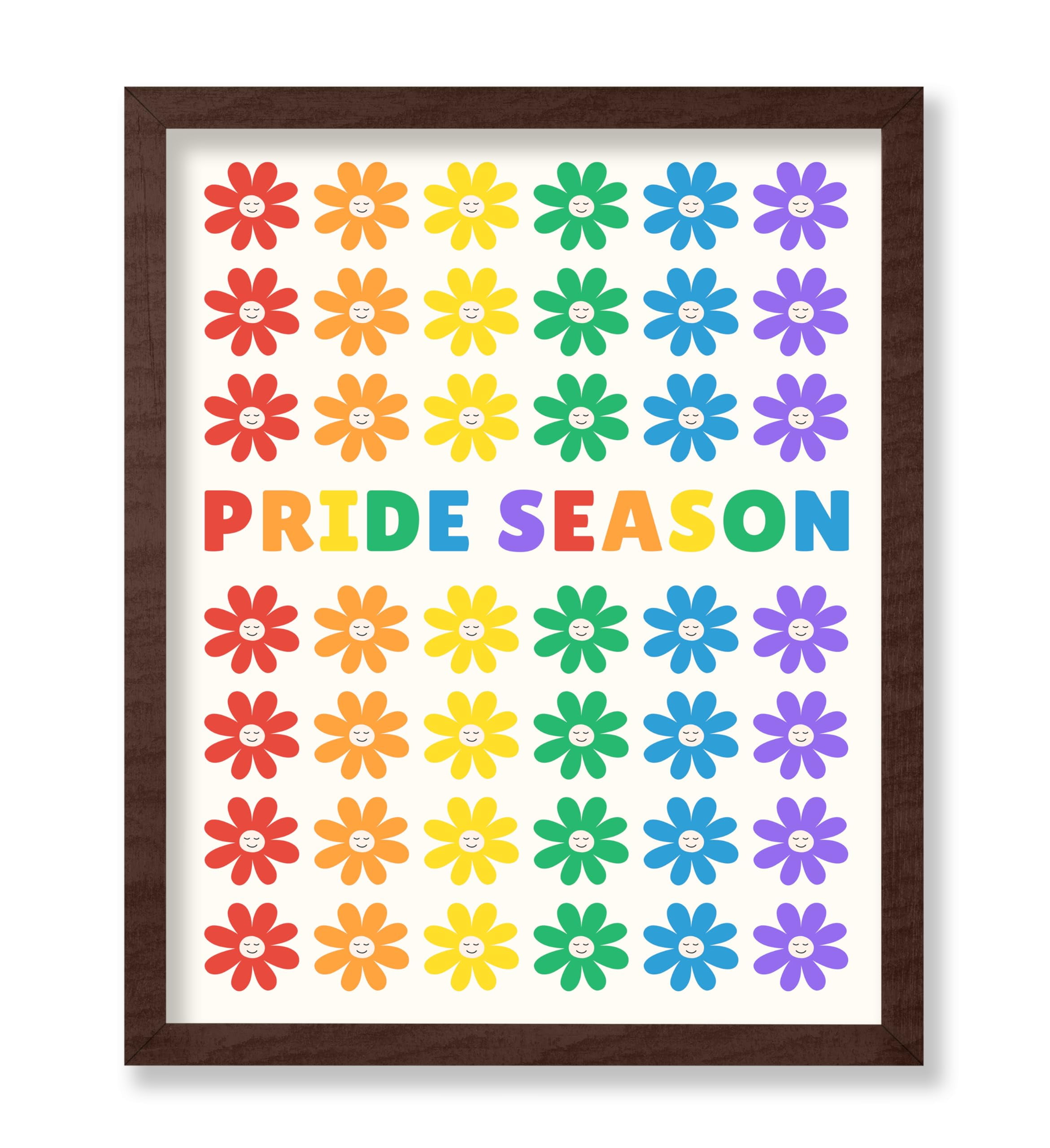 Poster Master Pride Season Poster - Rainbow Flowers Print - Celebration ...