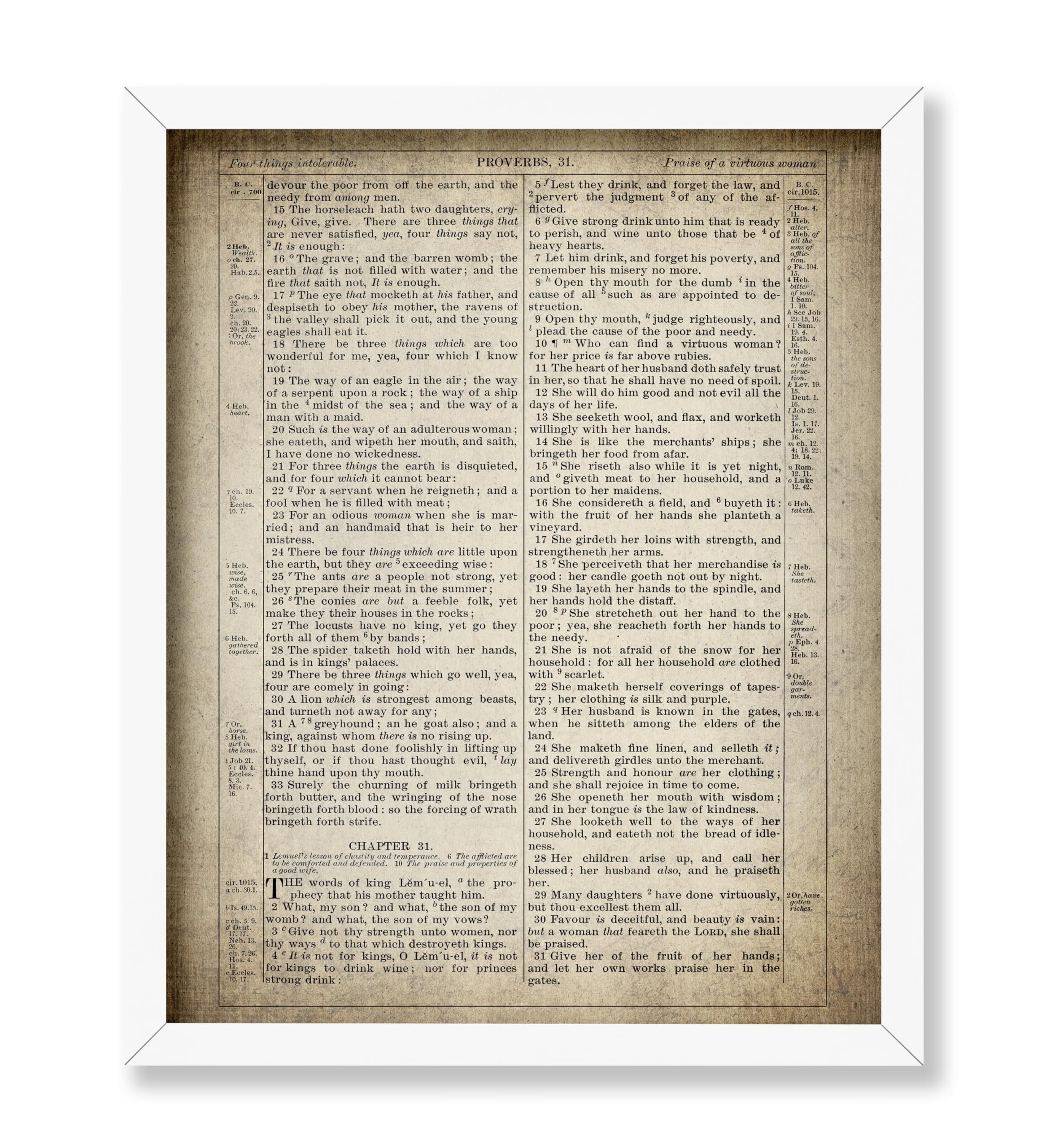 Poster Master Proverbs 31 Poster - Bible Scripture Page Print - Bible ...