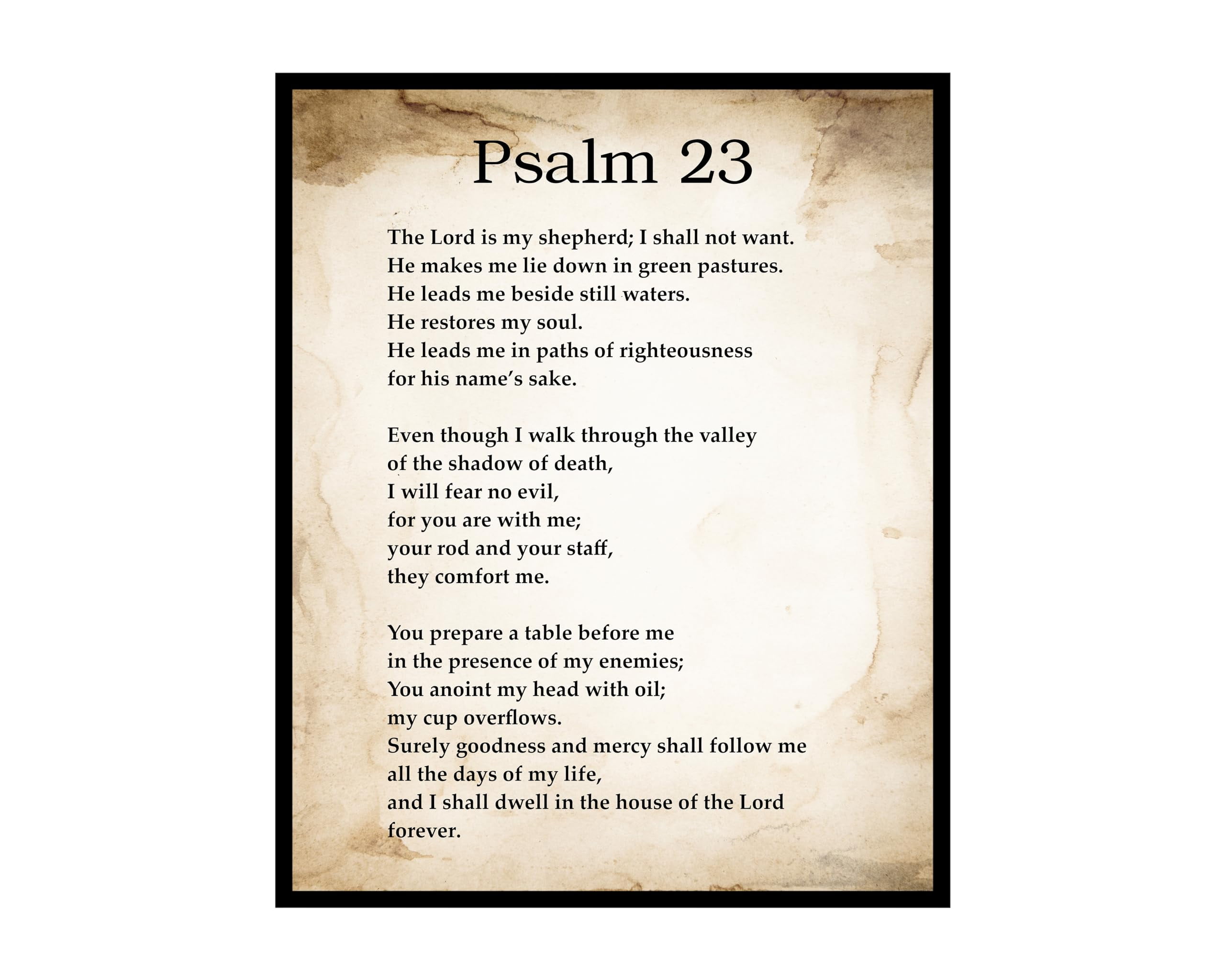 Poster Master Psalm 23 Poster - Bible Print - Bible Verse Art ...