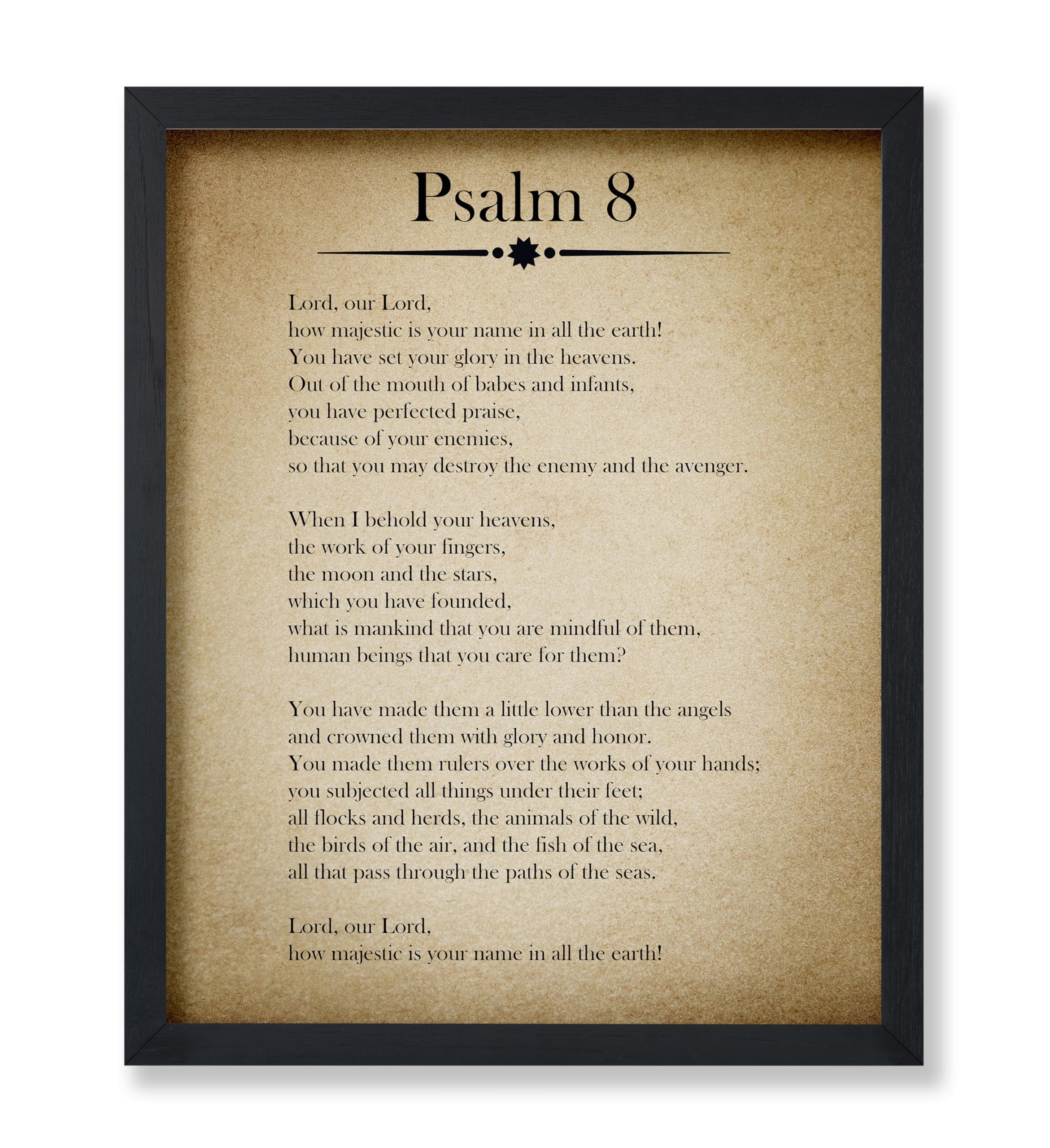 Poster Master Psalm 8 Poster - Bible Print - Bible Verse Art ...