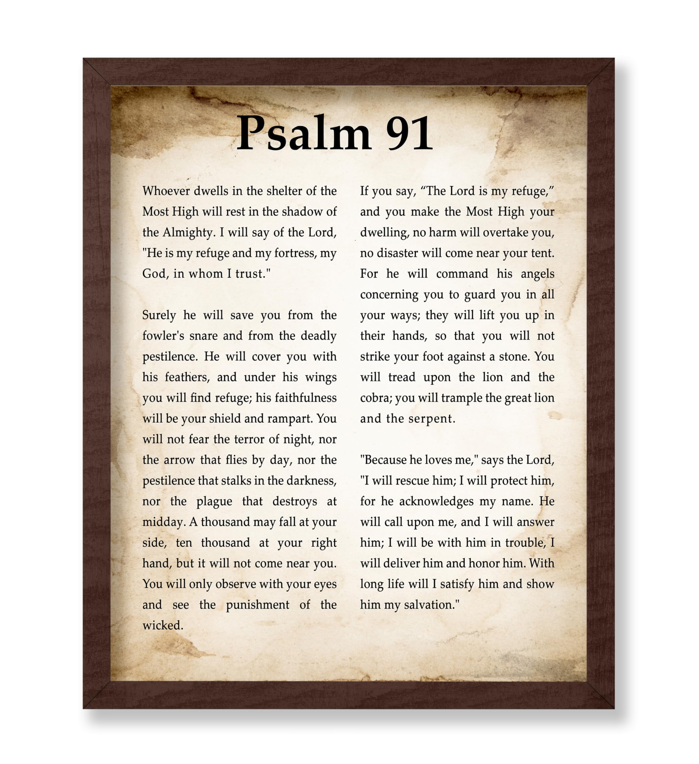Poster Master Psalm 91 Poster - Bible Print - Bible Verse Art ...