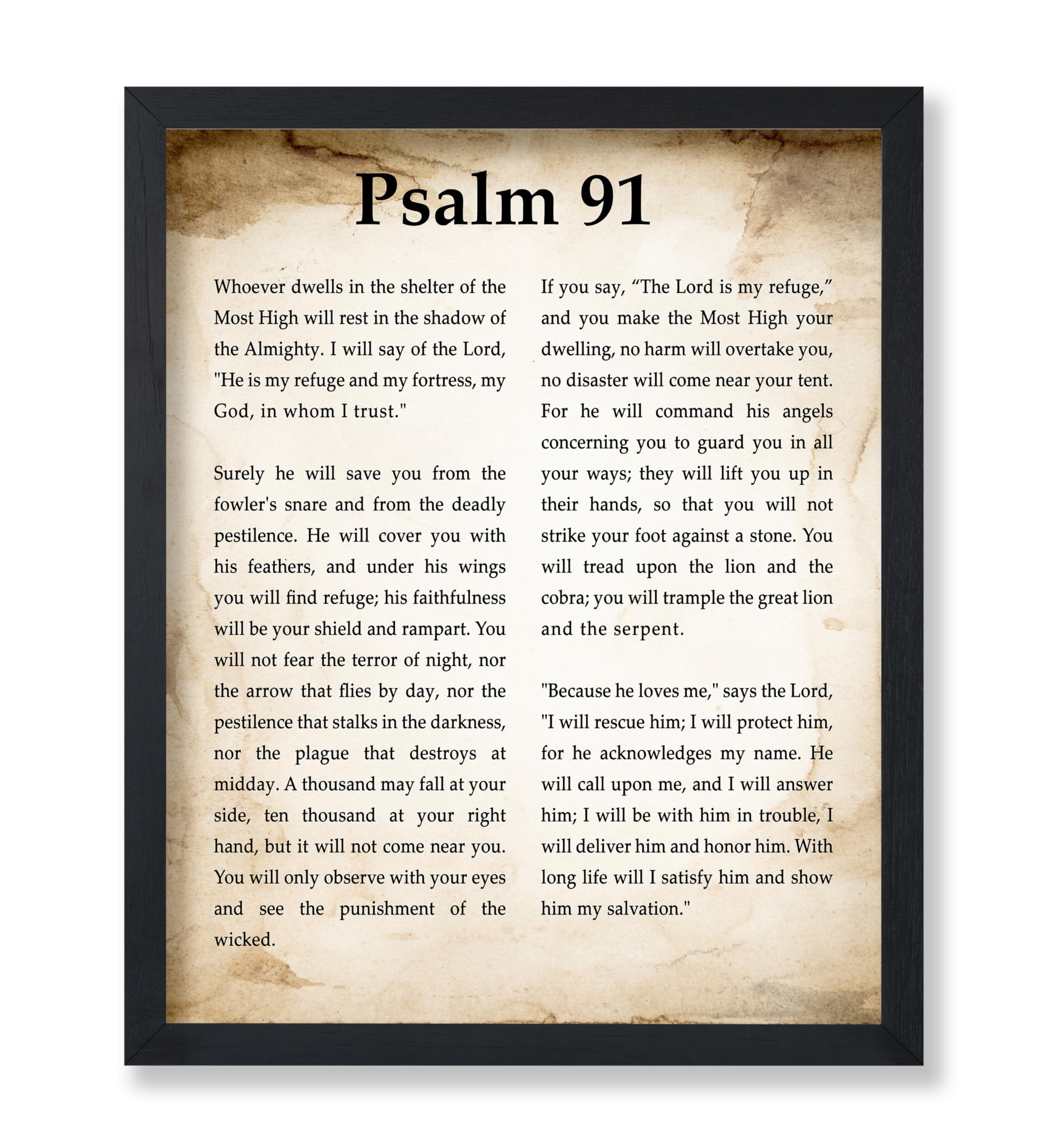 Poster Master Psalm 91 Poster - Bible Print - Bible Verse Art ...