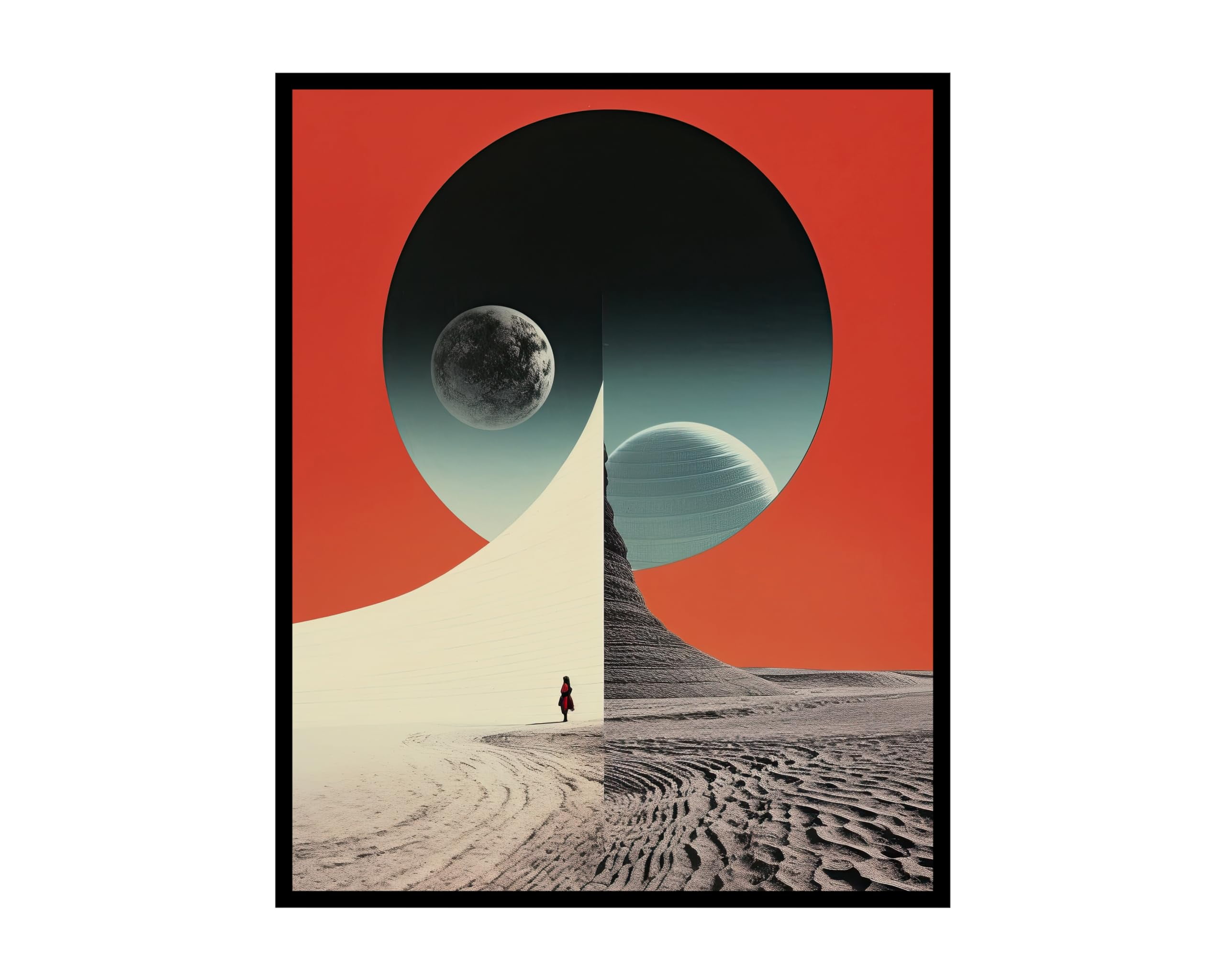 Poster Master Psychedelic Poster - Stranded on a Desert Print - Moon ...