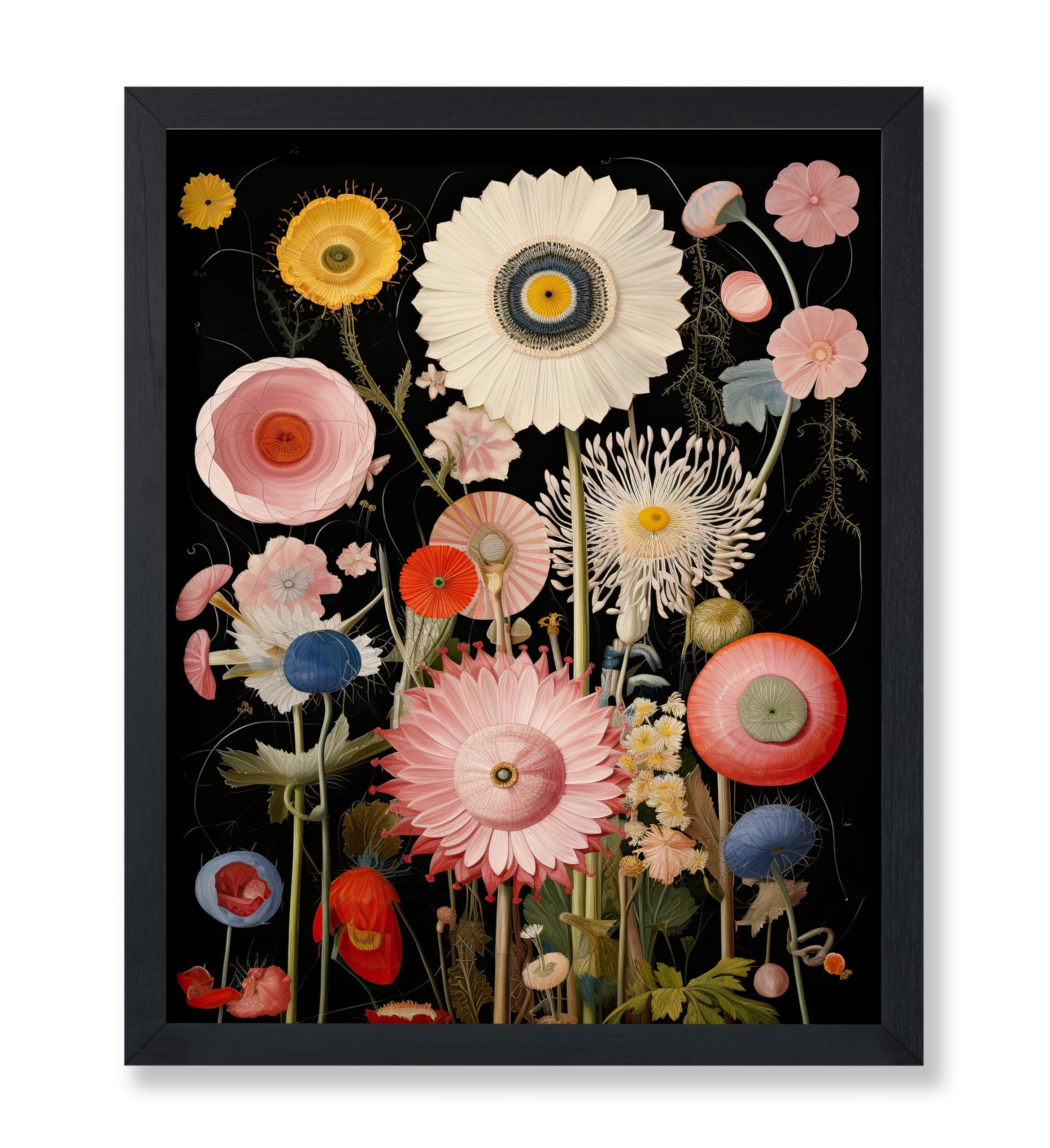 Poster Master Psychedelic Poster - Trippy Flowers Print - Floral Art ...