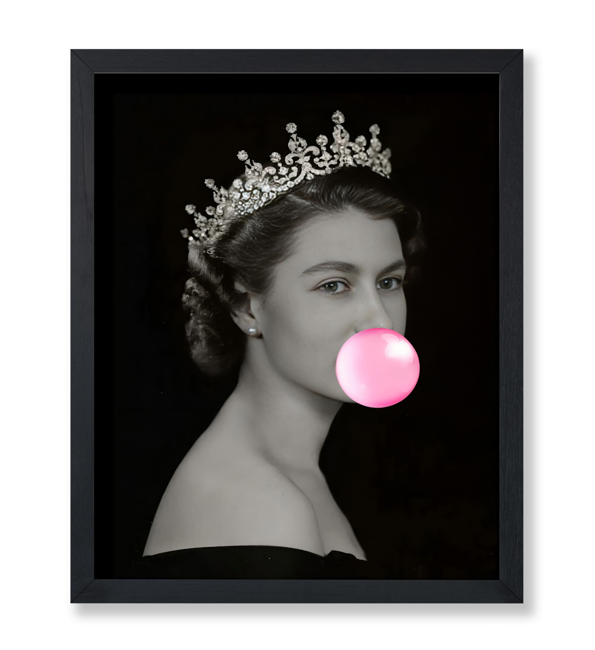 Poster Master Queen Elizabeth Poster - Bubble Gum Print - Altered Art ...