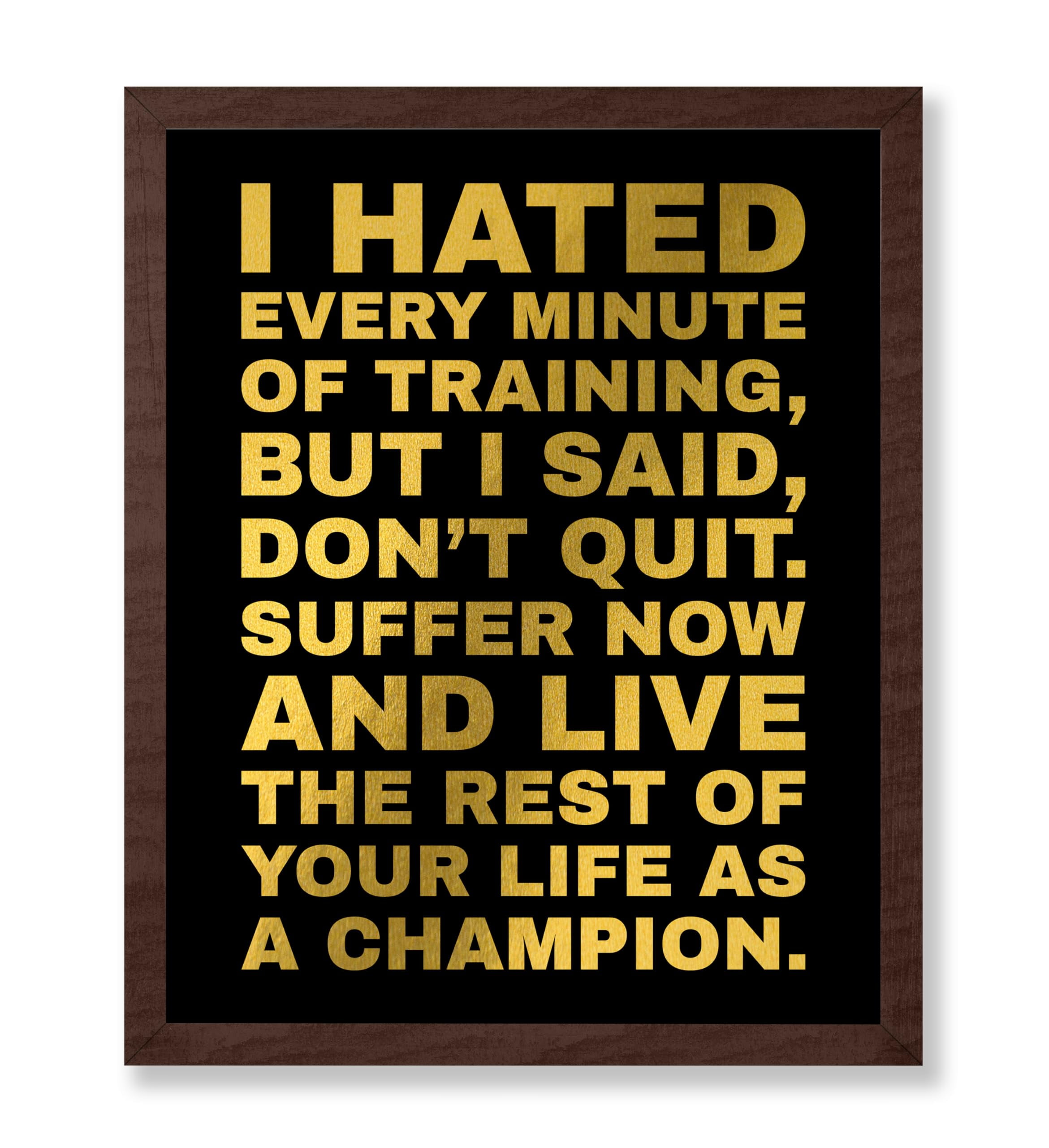 Poster Master Don't Quit Poster - Gold Motivational Print ...