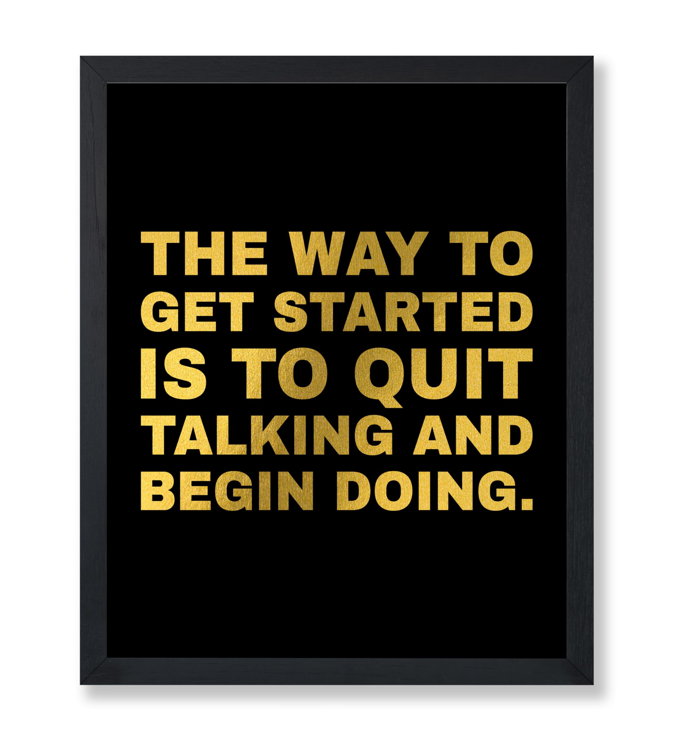 Poster Master Quit Talking And Begin Doing Poster - Gold Accomplishment ...