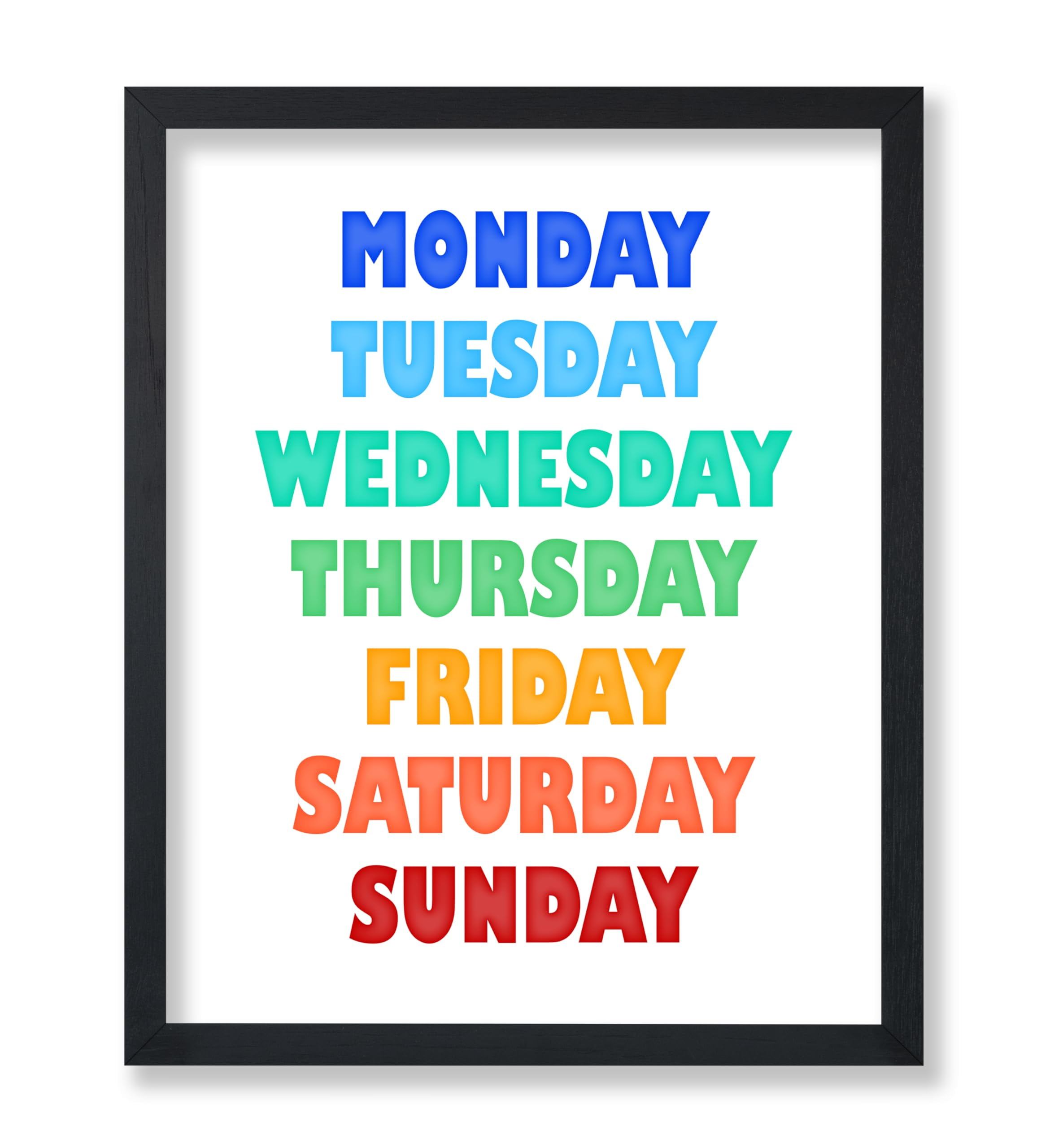 Poster Master Rainbow Days of the Week Poster - Educational Print ...