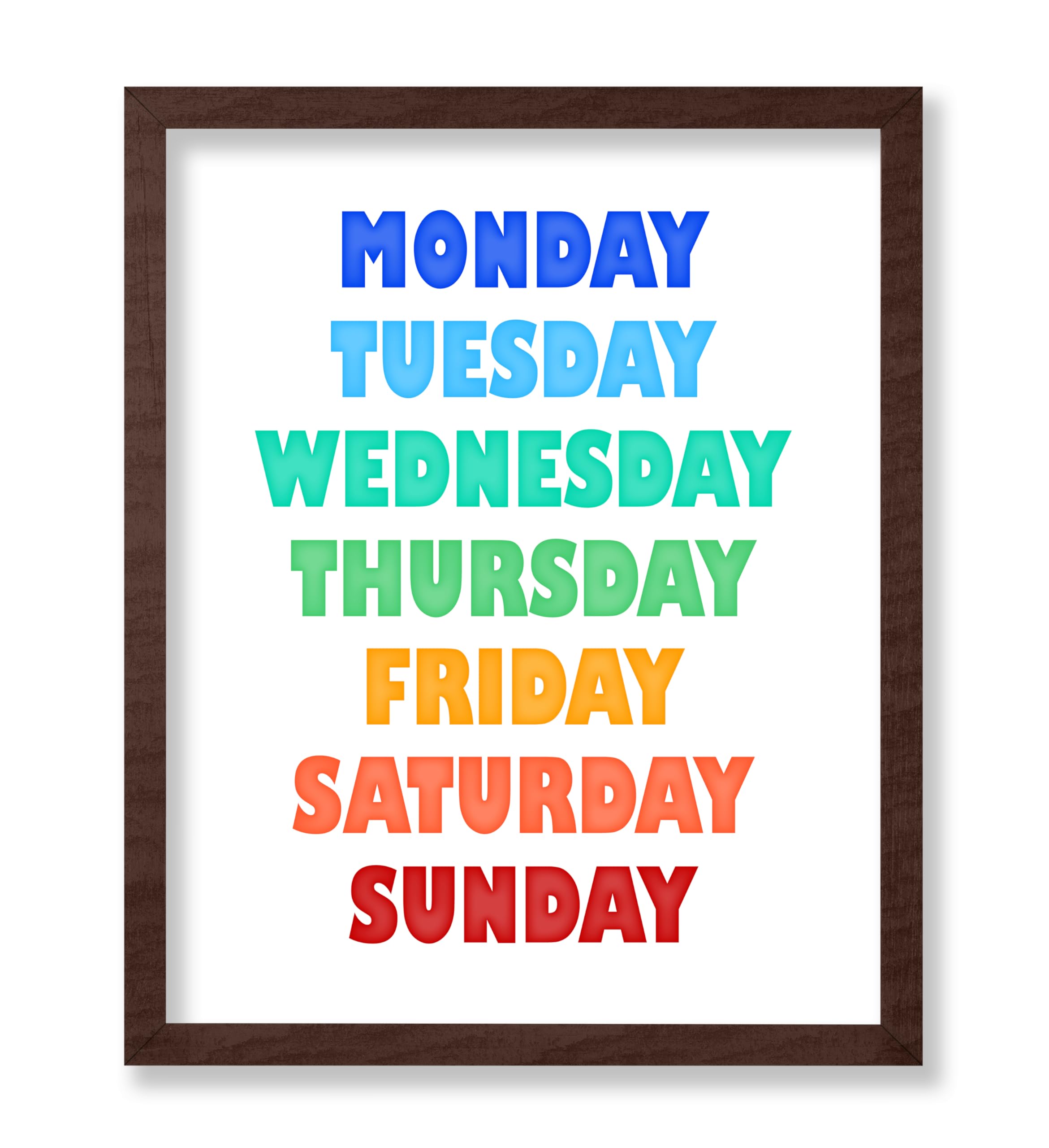 Poster Master Rainbow Days of the Week Poster - Educational Print ...