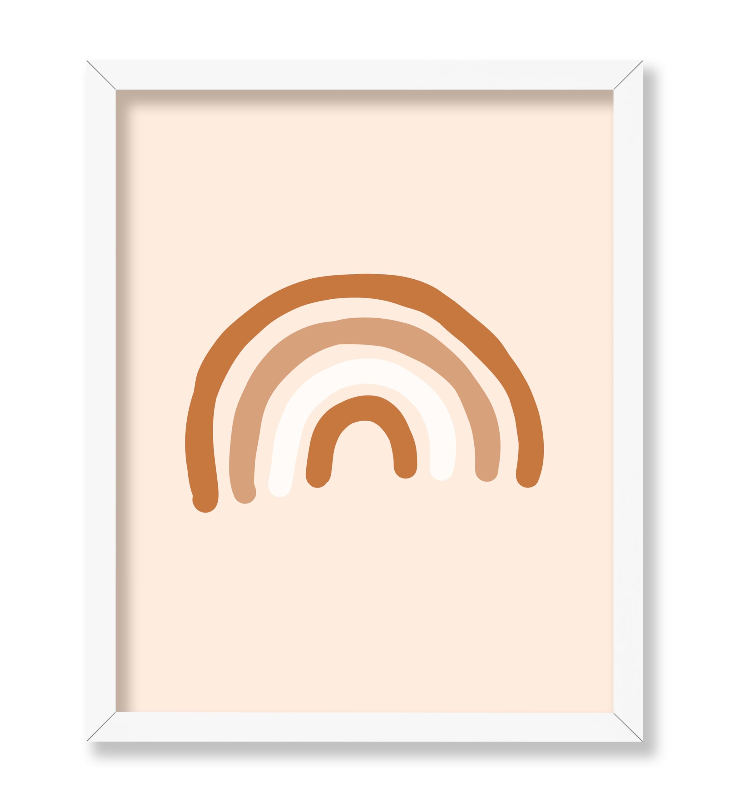 Poster Master Rainbow Poster - Retro Earth Tone Rainbow Print - Pastel ...