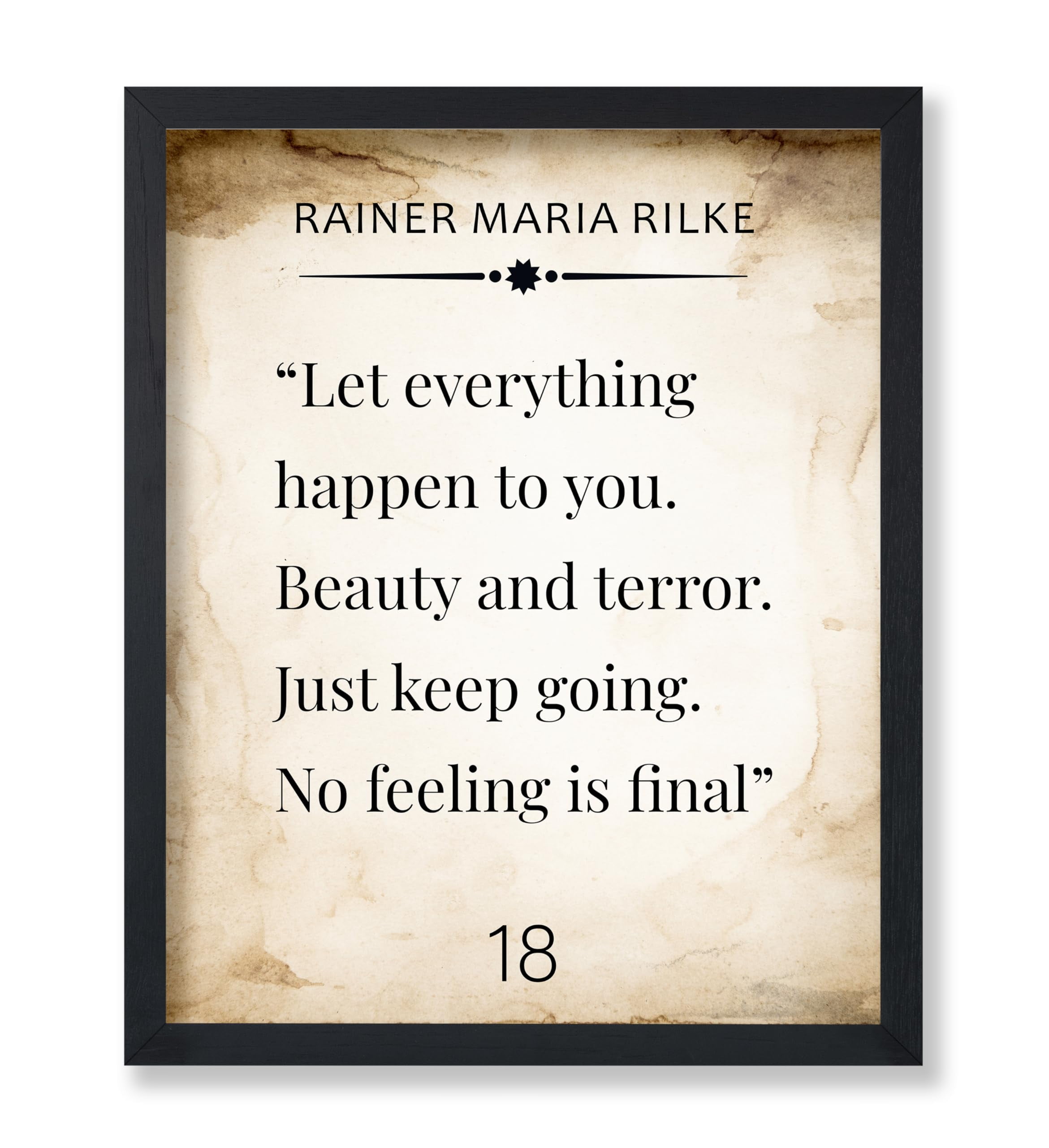 Poster Master Rainer Maria Rilke Poster - Let Everything Happen Print ...