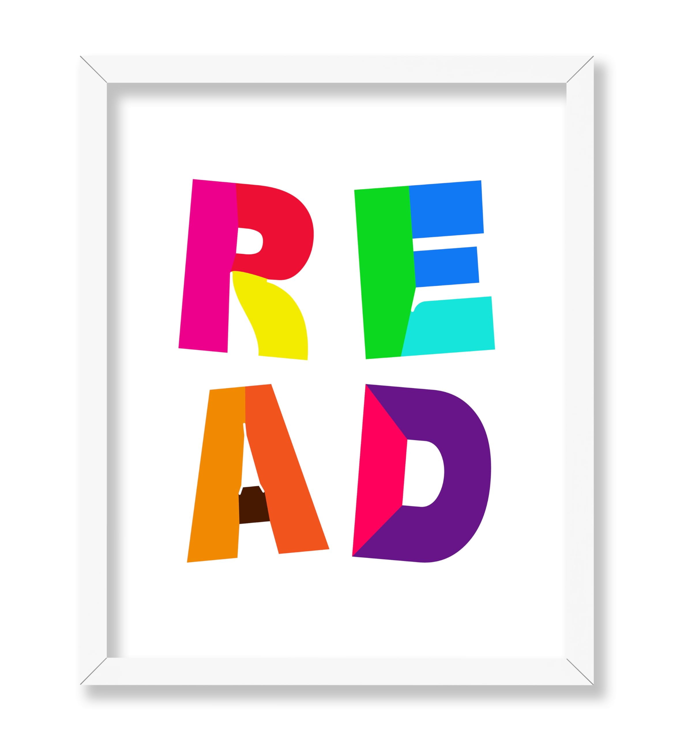 Poster Master Read Poster - Typography Print - Rainbow Art - Readers ...