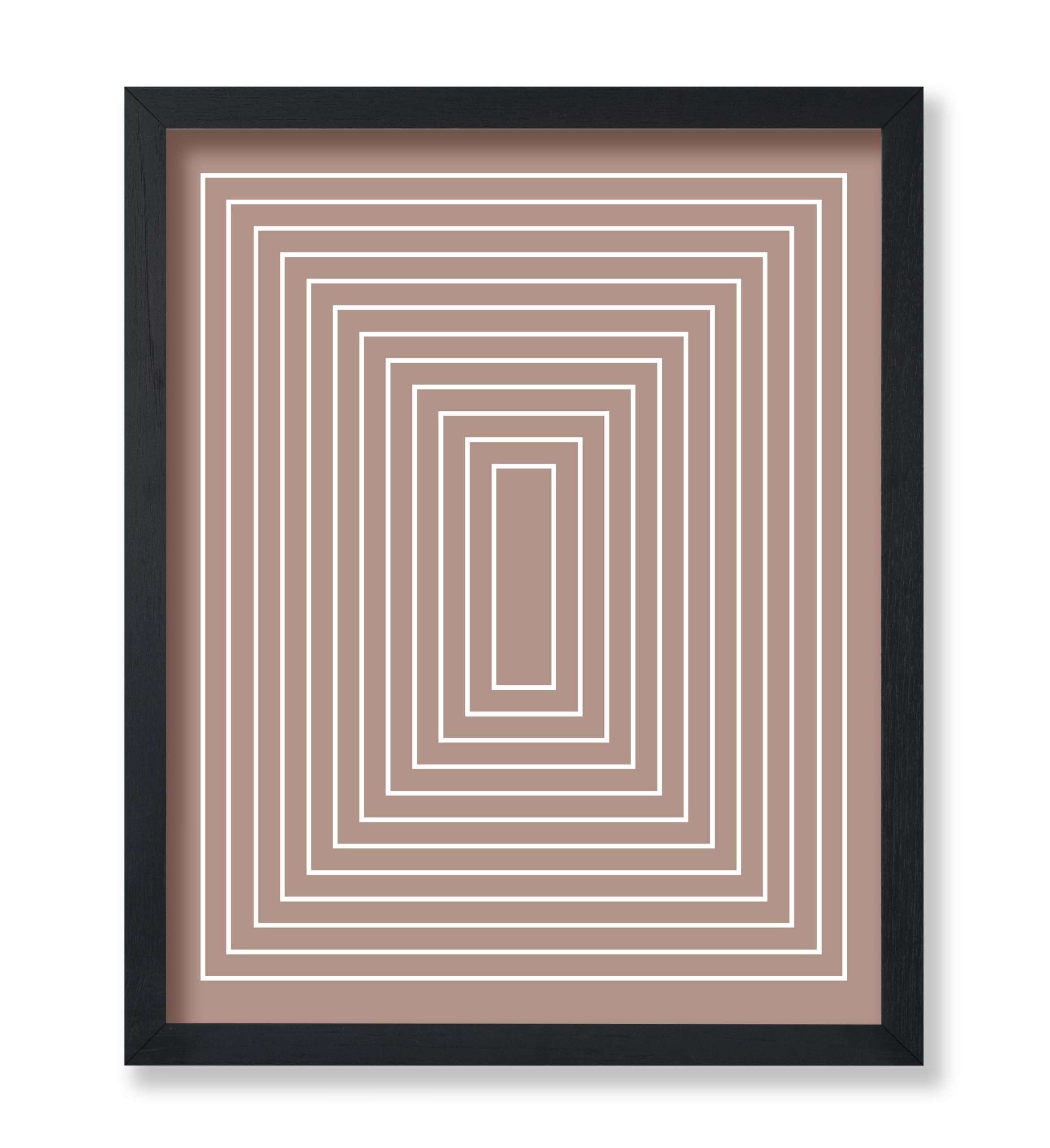 Poster Master Rectangle Poster - Brown Geometric Print - Line Art ...