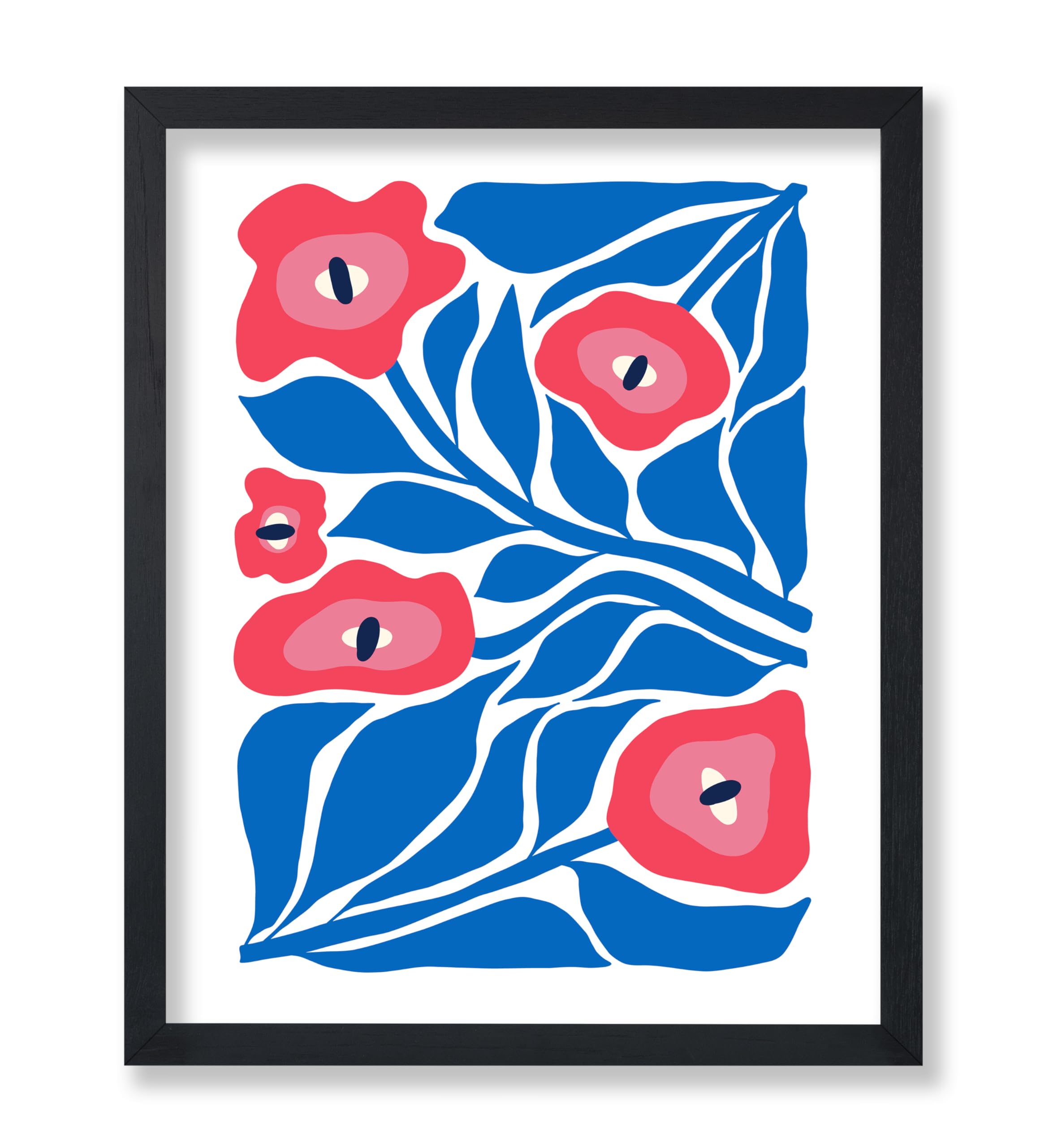 Poster Master Red Poppy Flower Poster - Retro Floral Print - Groovy ...