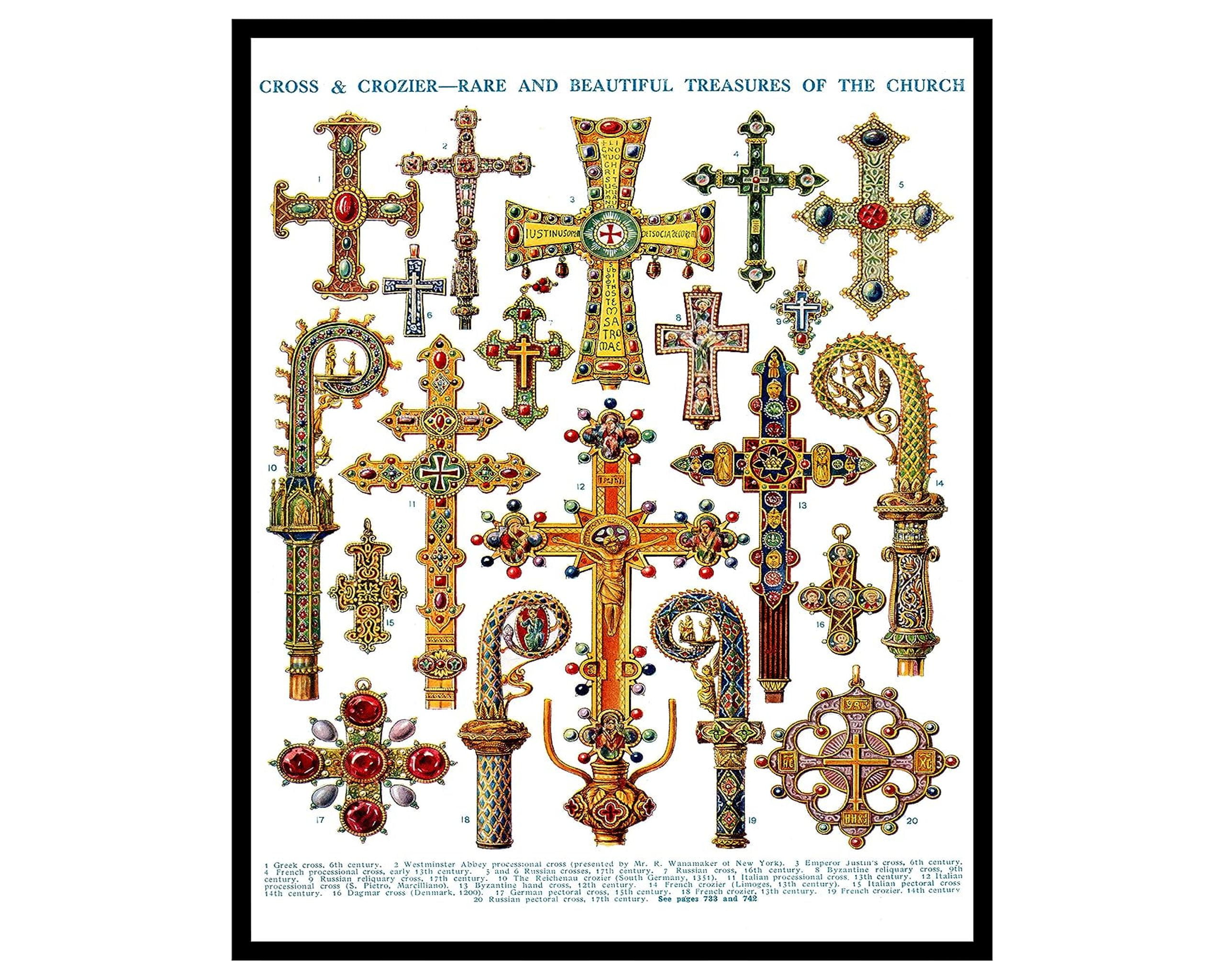 Poster Master Religious Poster - Cross and Crozier, Byzantine, Greek ...