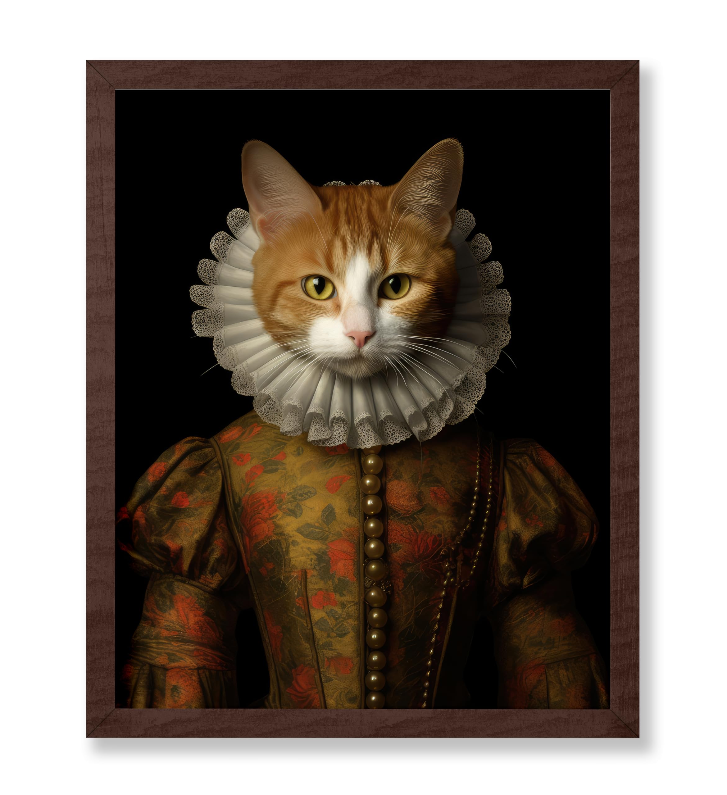 Poster Master Renaissance Cat Poster - Retro Aristocrat Cat Print - Cat ...