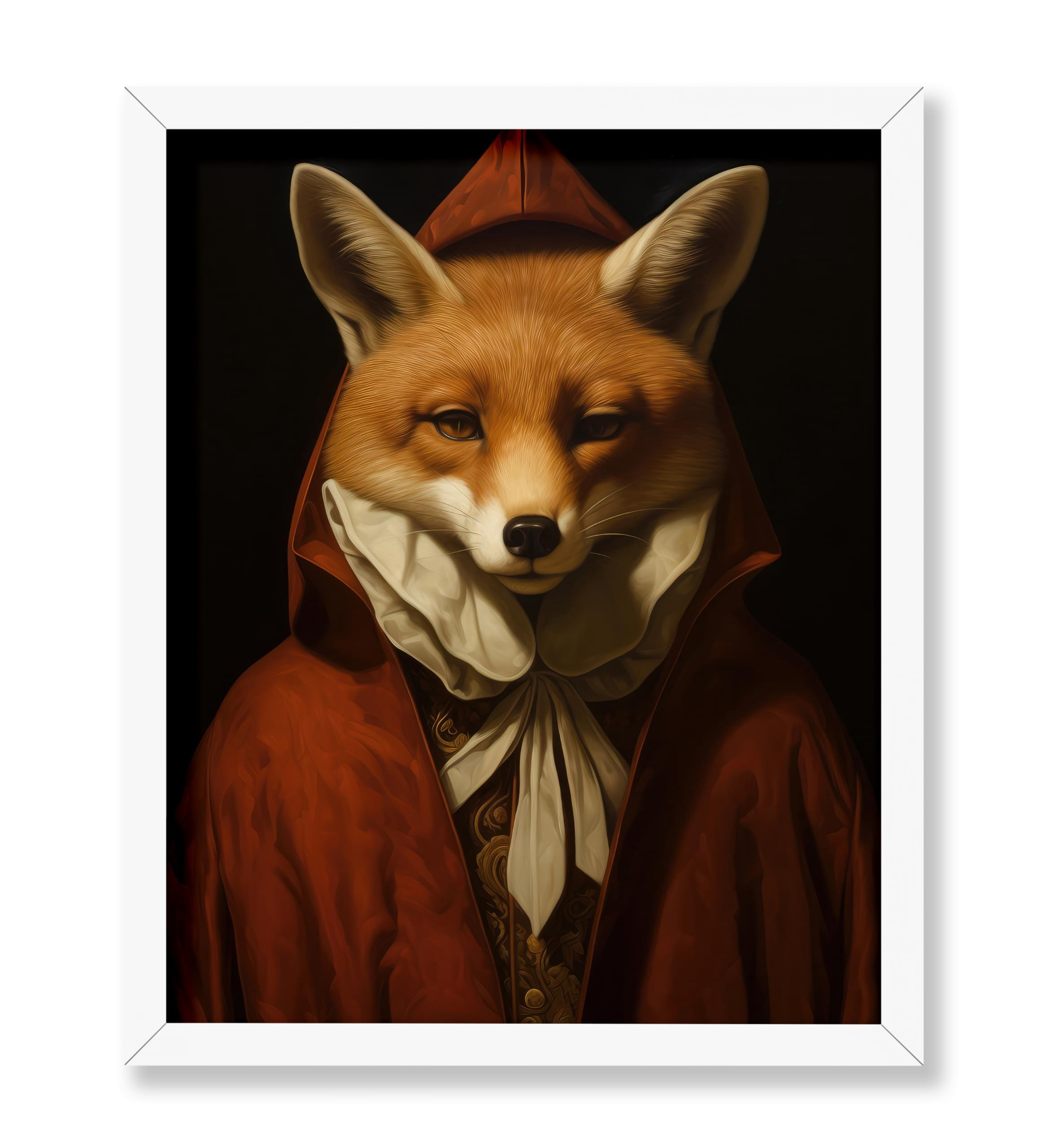 Poster Master Renaissance Fox Poster - Retro Aristocrat Fox Print - Fox ...