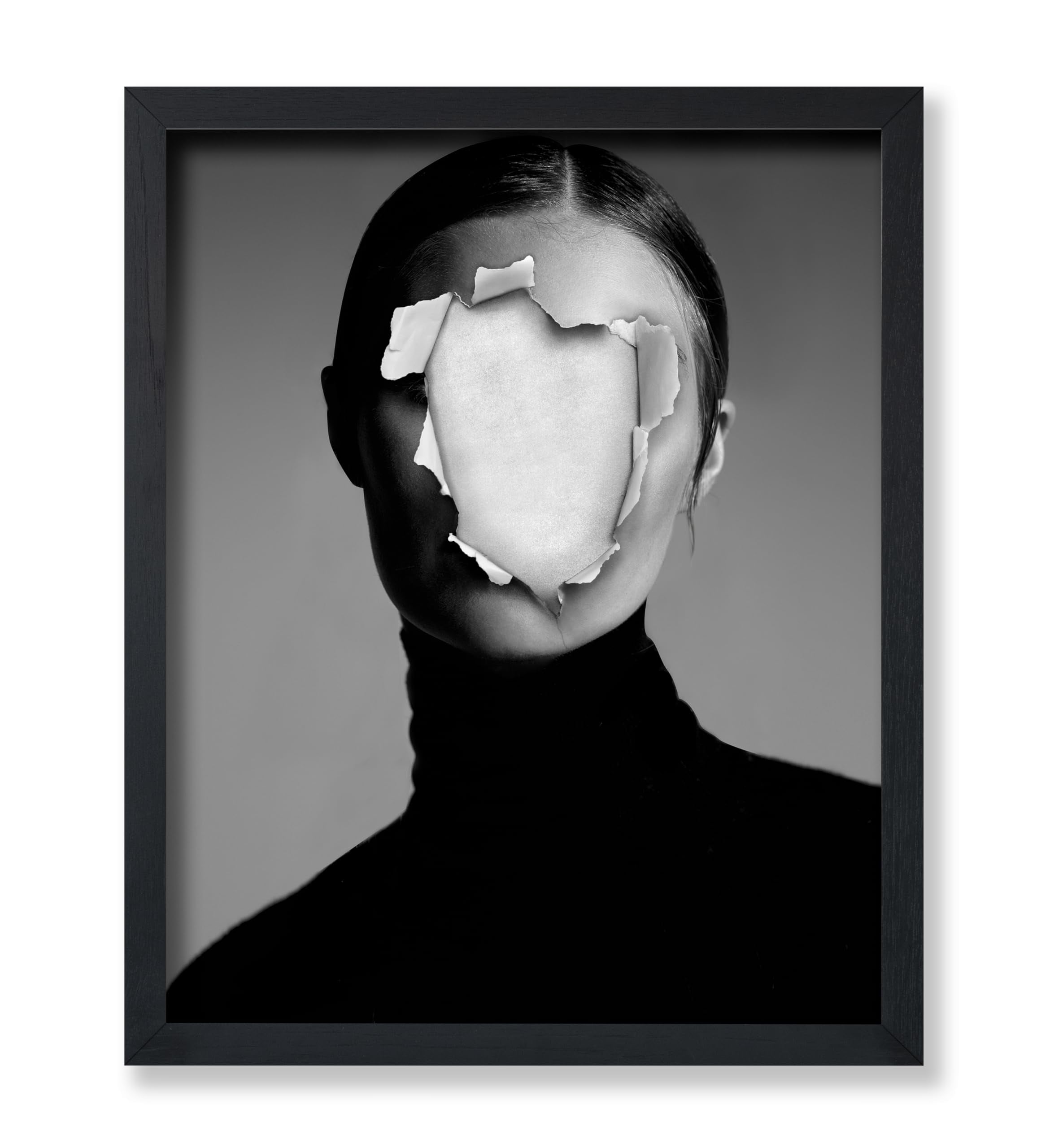 Poster Master Ripped Face Poster - Woman Portrait Print - Collage Art ...