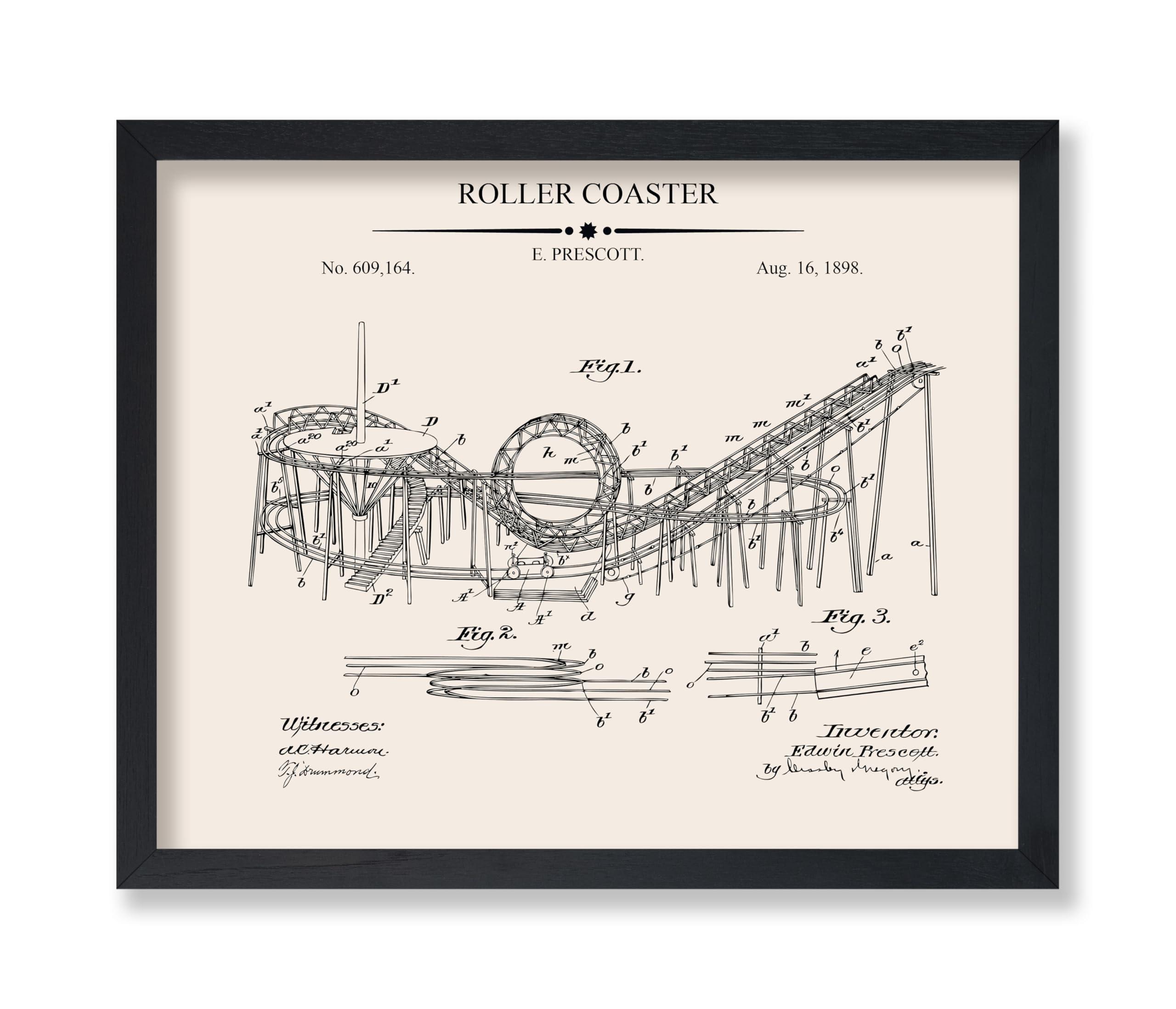 Poster Master Roller Coaster Blueprint Poster - Loop the Loop Coney ...