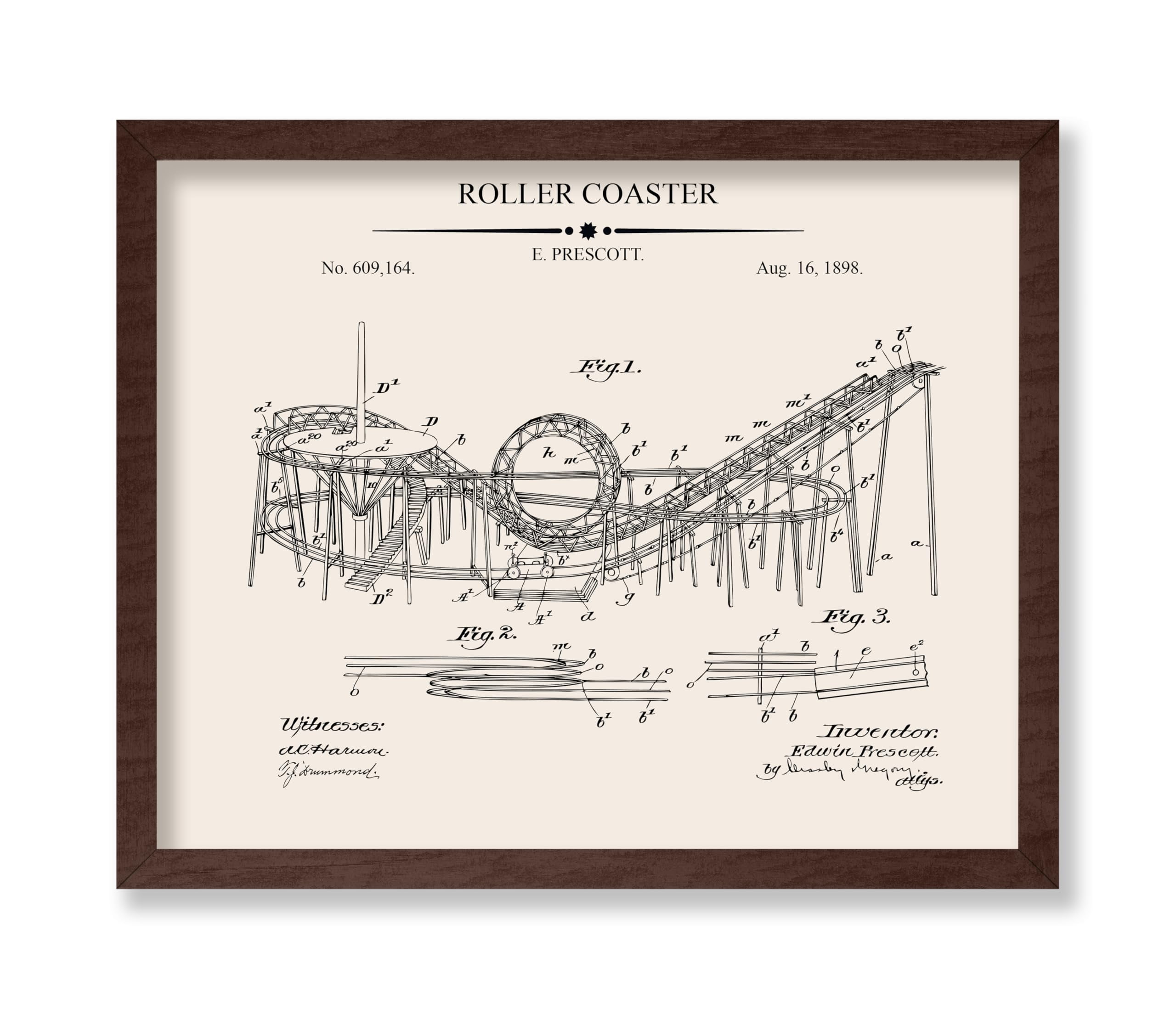 Poster Master Roller Coaster Blueprint Poster - Loop the Loop Coney ...
