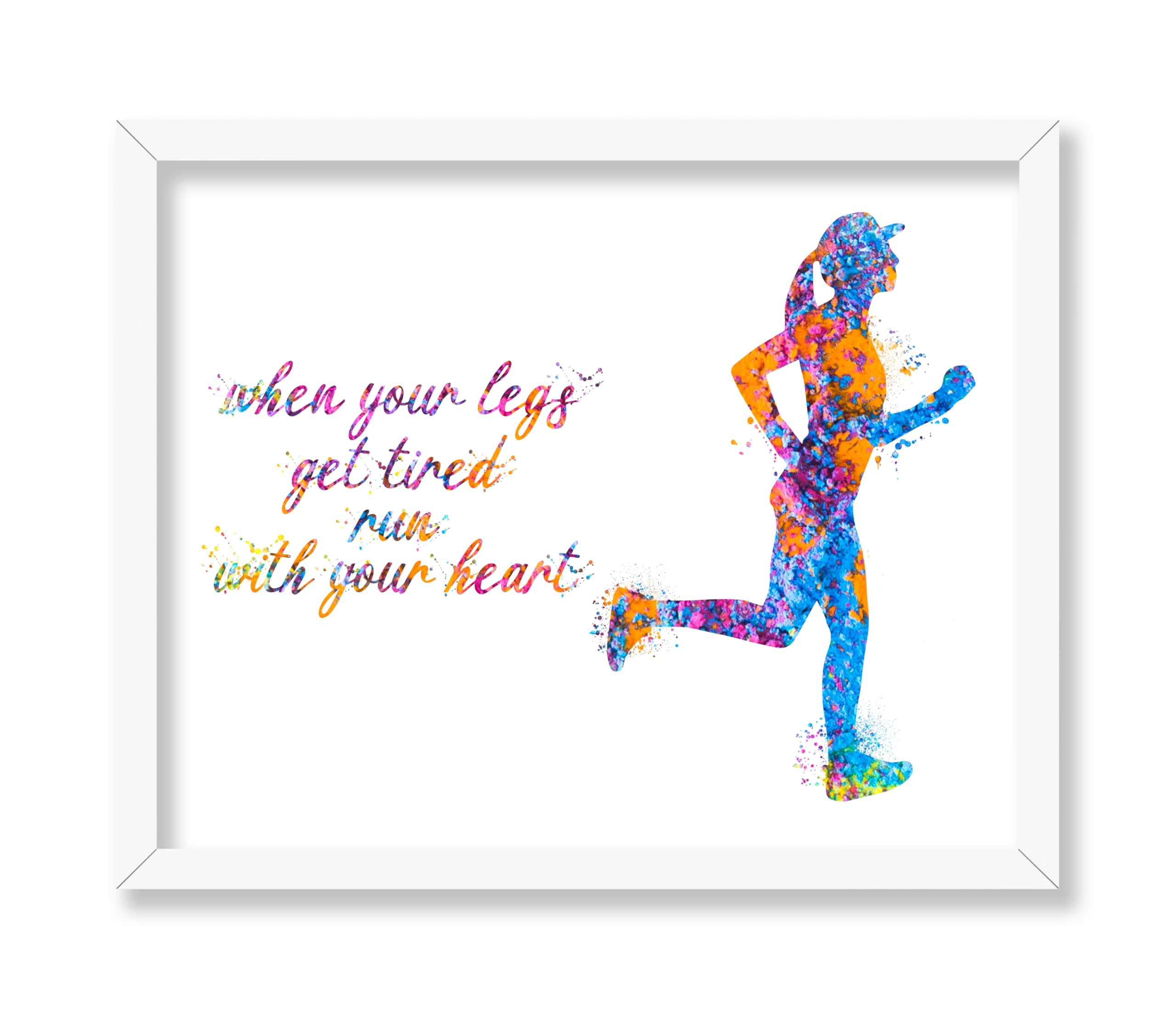 Poster Master Run With Your Heart Poster - Jogging Print - Sports Art ...