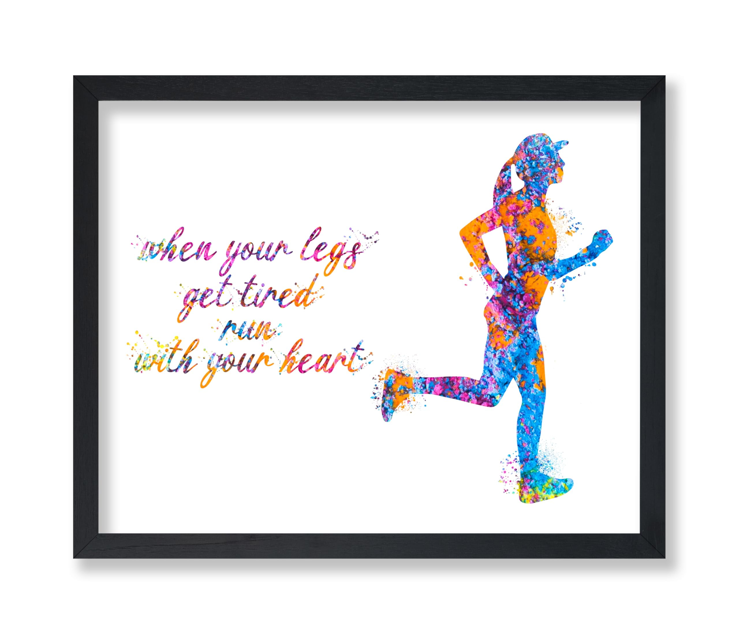 Poster Master Run With Your Heart Poster - Jogging Print - Sports Art ...