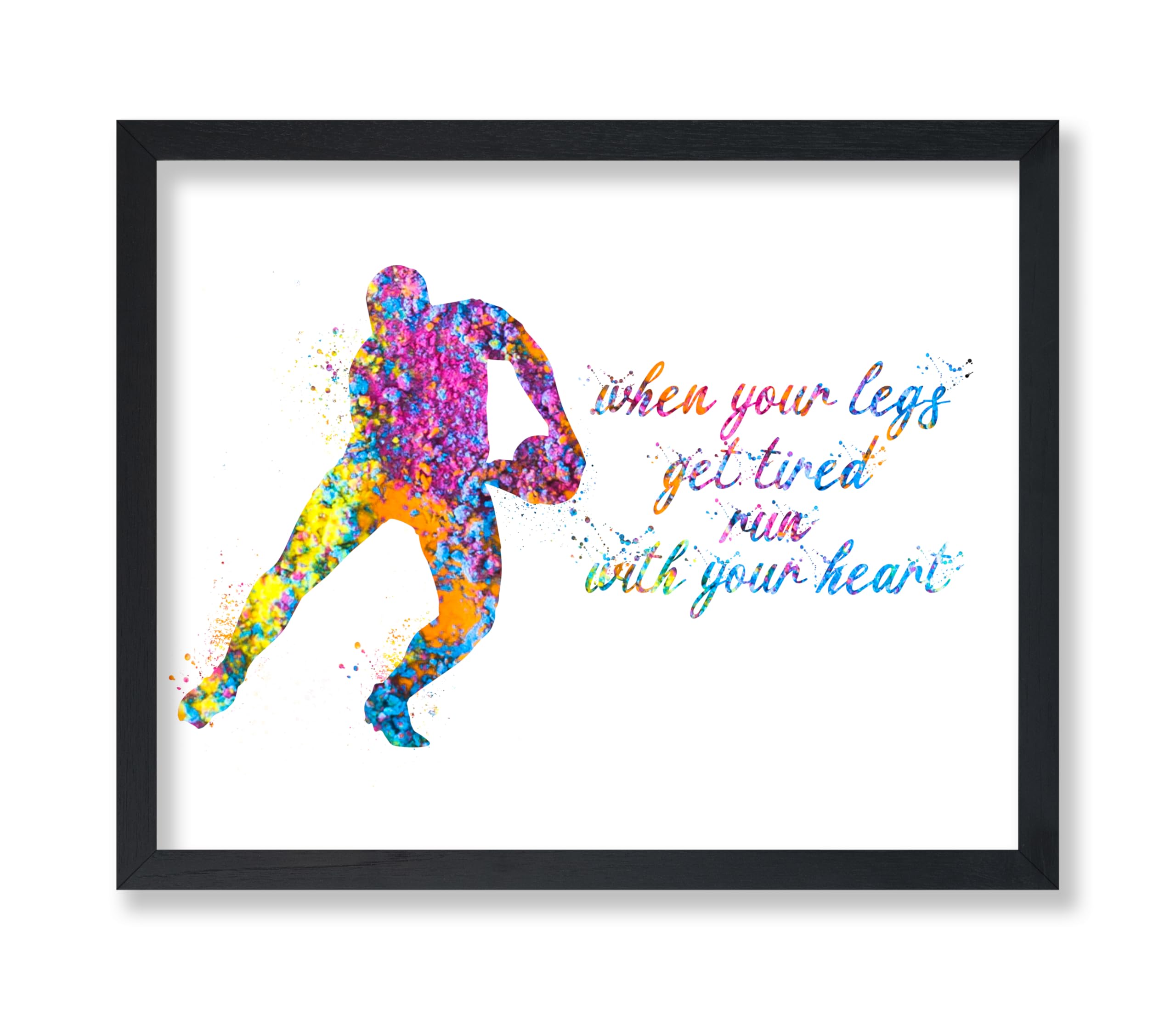 Poster Master Run With Your Heart Poster - Rugby Print - Sports Art ...