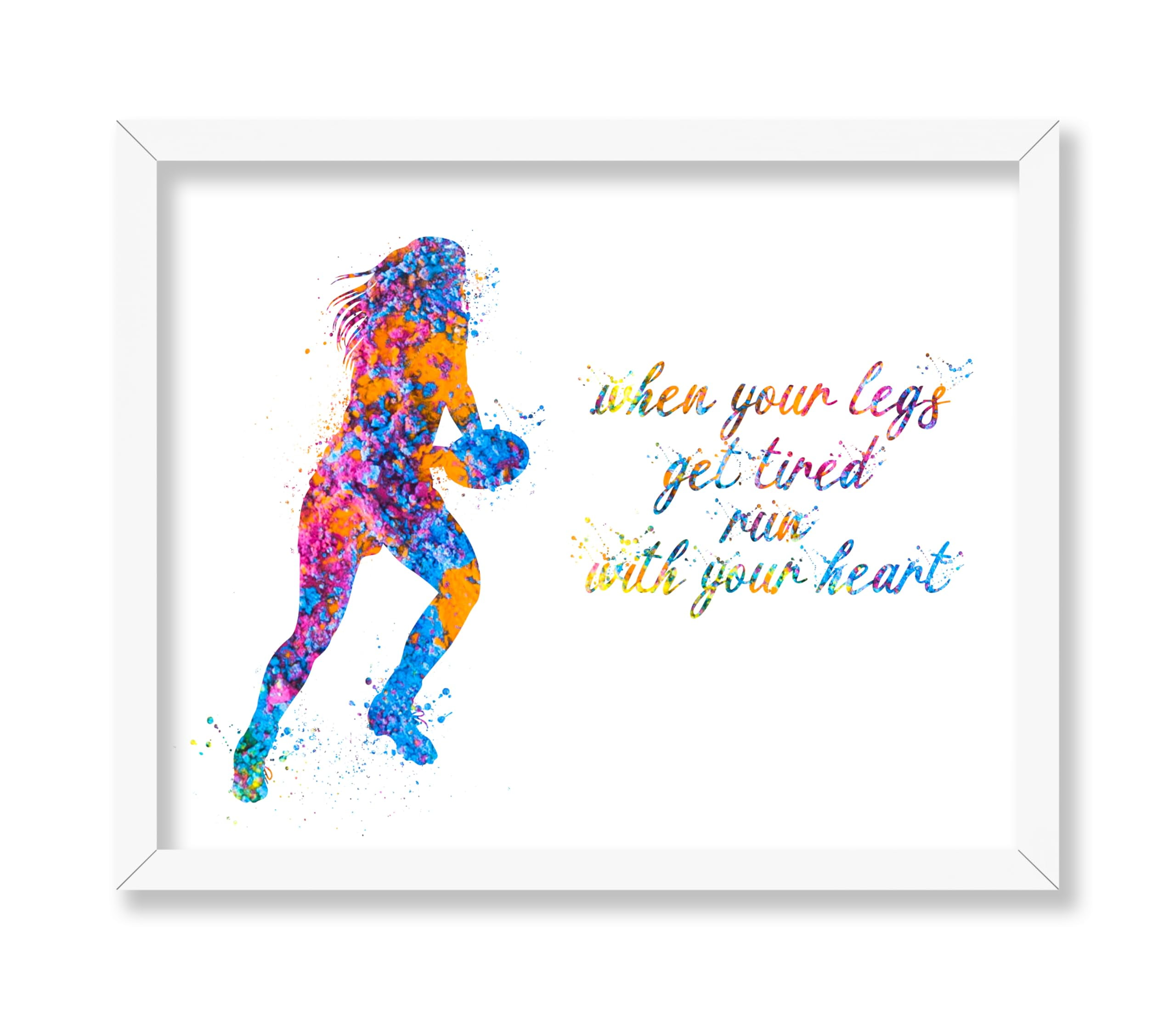 Poster Master Run With Your Heart Poster - Rugby Print - Sports Art ...