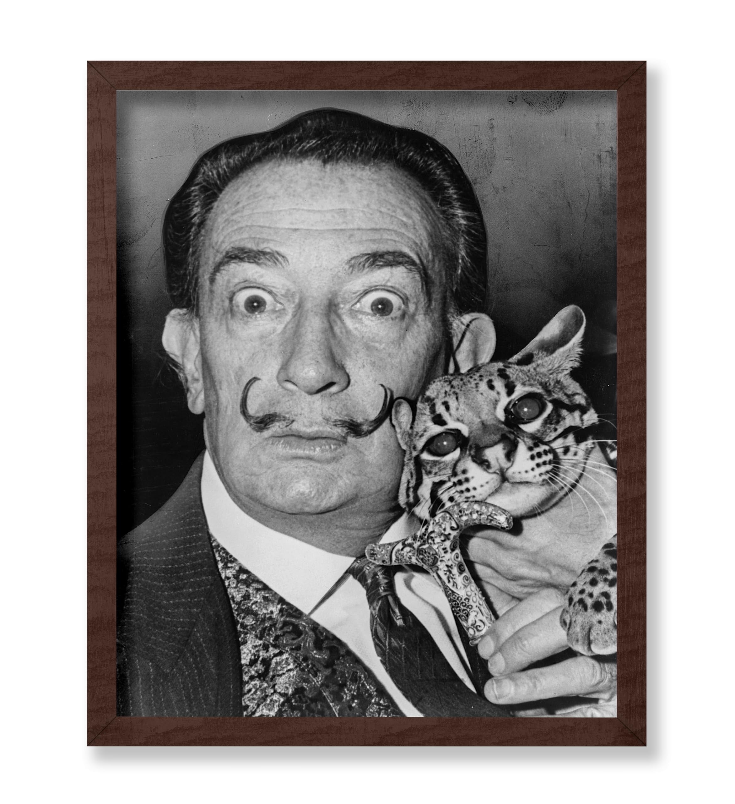 Poster Master Salvador Dalí and Pet Ocelot Babou Poster - Portrait ...